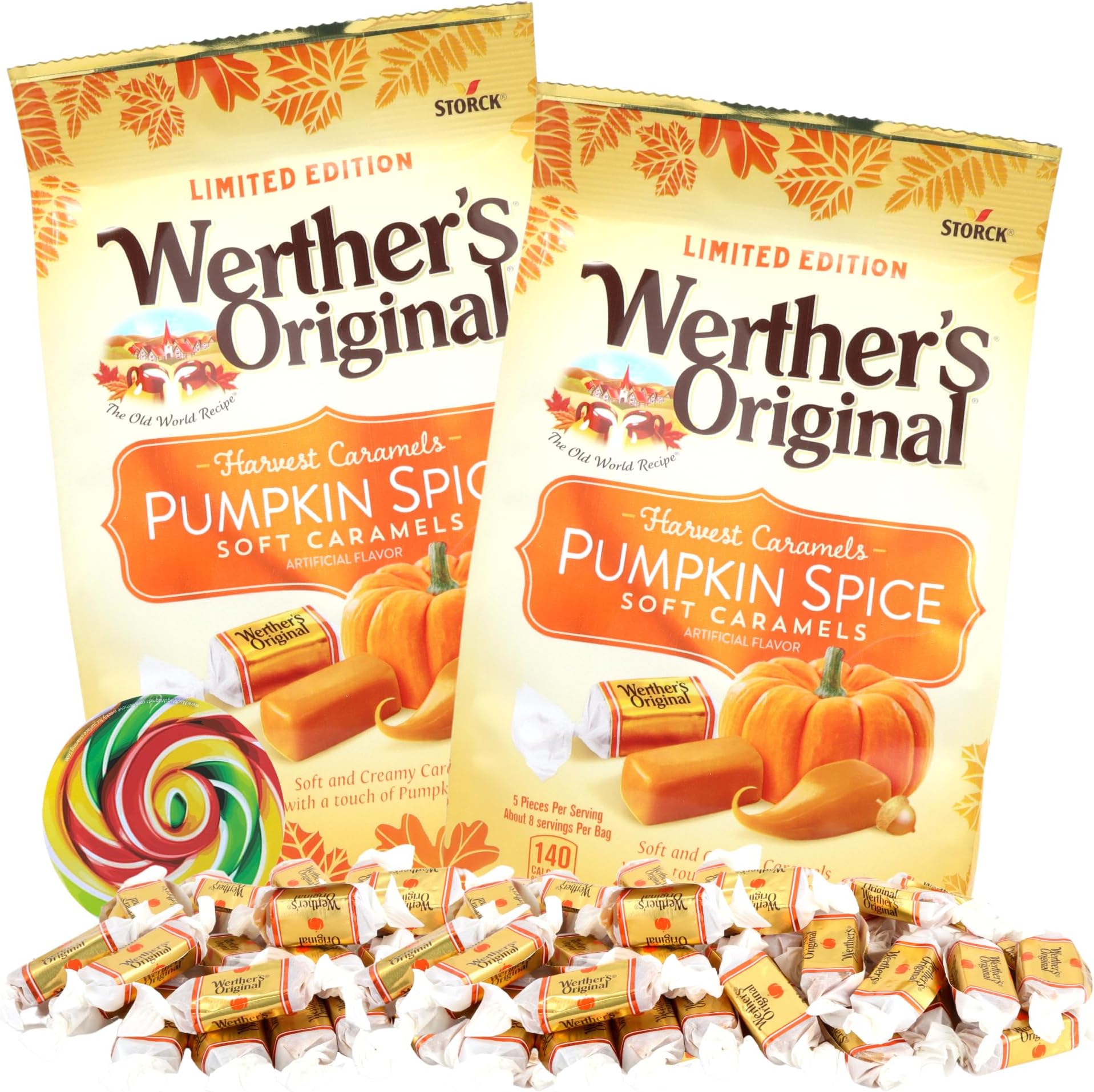 Amazon.com : Pumpkin Spice and Caramel Apple Original Soft Caramels ...