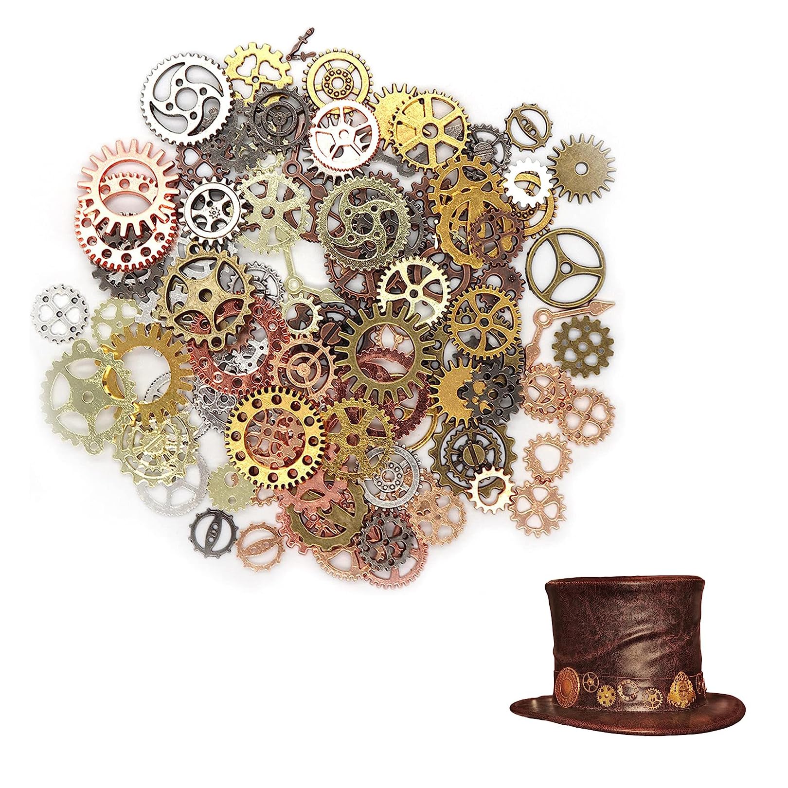 jeufun 50 Grams Steampunk Gears, Cogs and Gears, Assorted Vintage ...