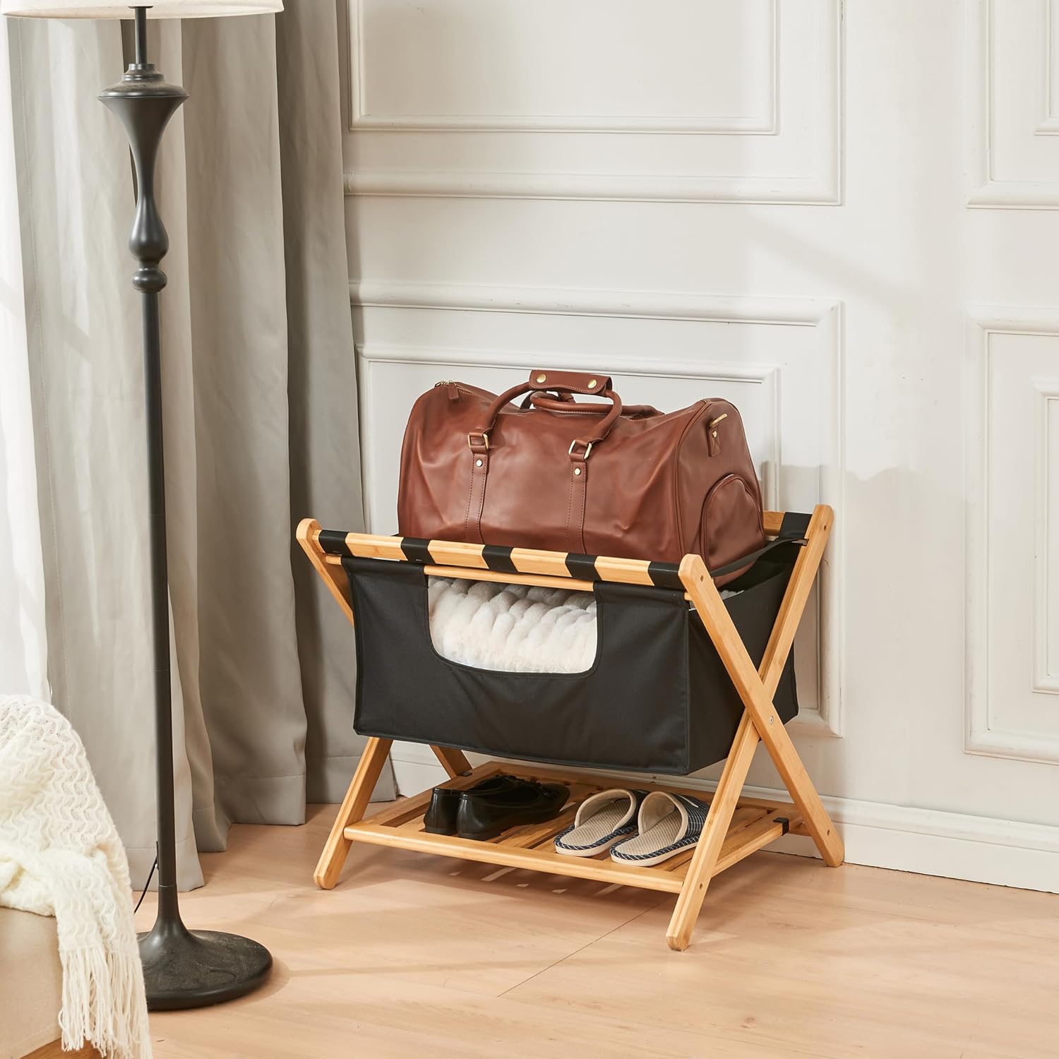 Amazon.com: Folding Luggage Rack for Guest Room - Fully Assembled ...