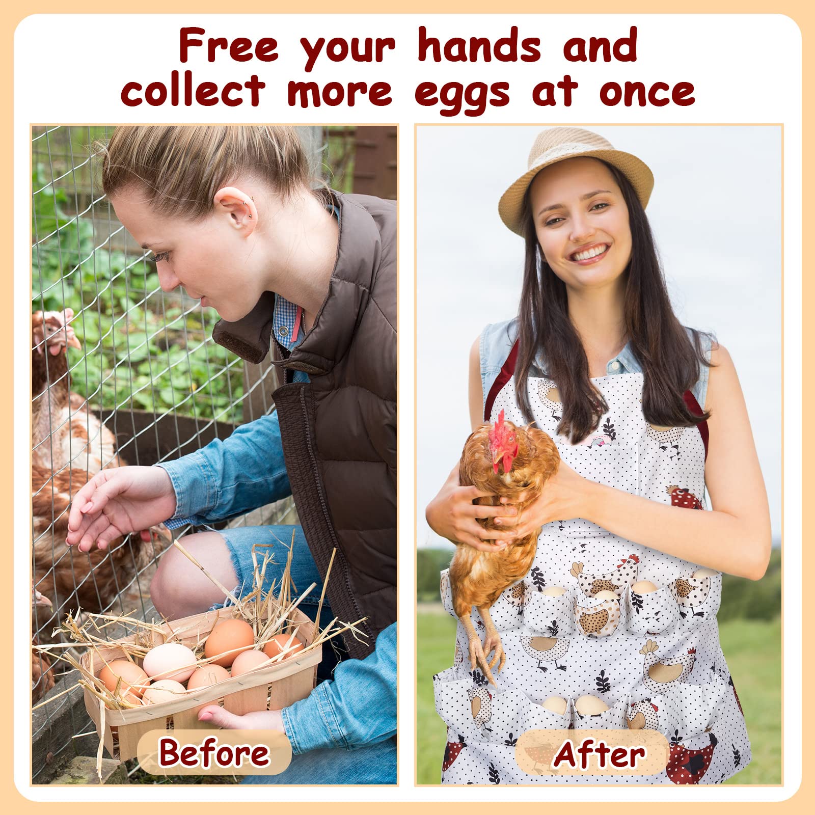 Snapklik.com : Egg Apron, Egg Collecting Apron For Chicken Hen Duck ...