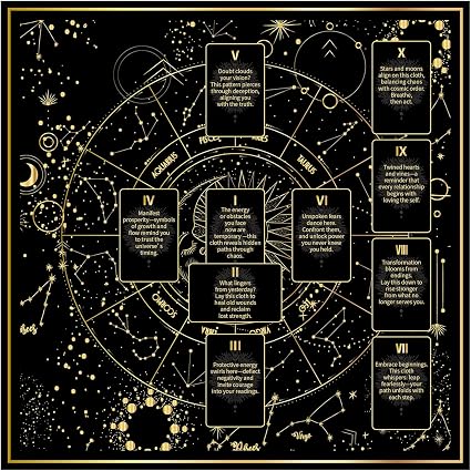 Amazon.com: BOXOB Tarot Tablecloth, 24.8x24.8in Altar Cloth Sacred ...