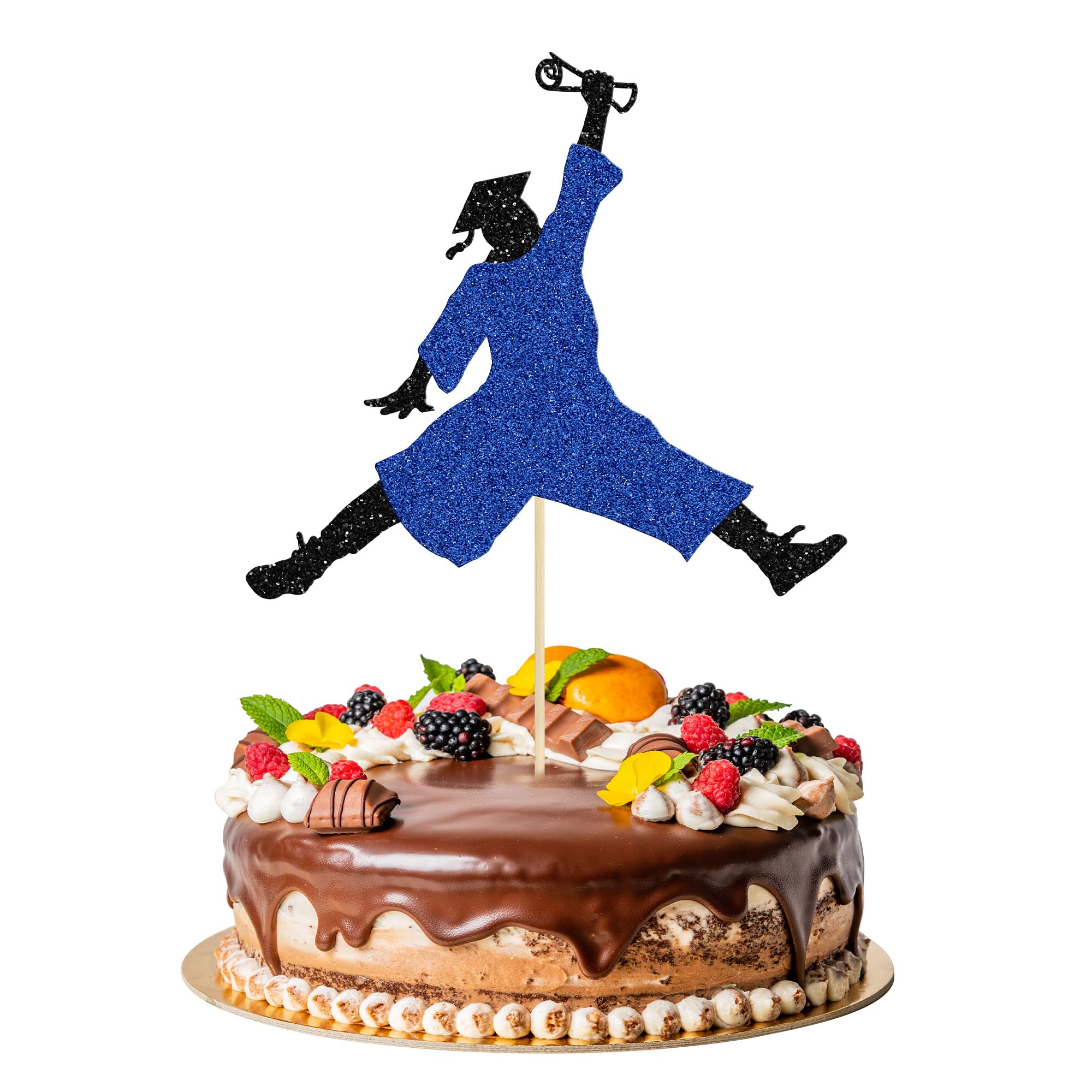 Buy Gyufise 1Pcs Graduation Cake Topper Glitter Grad Cap Diploma 2023 ...