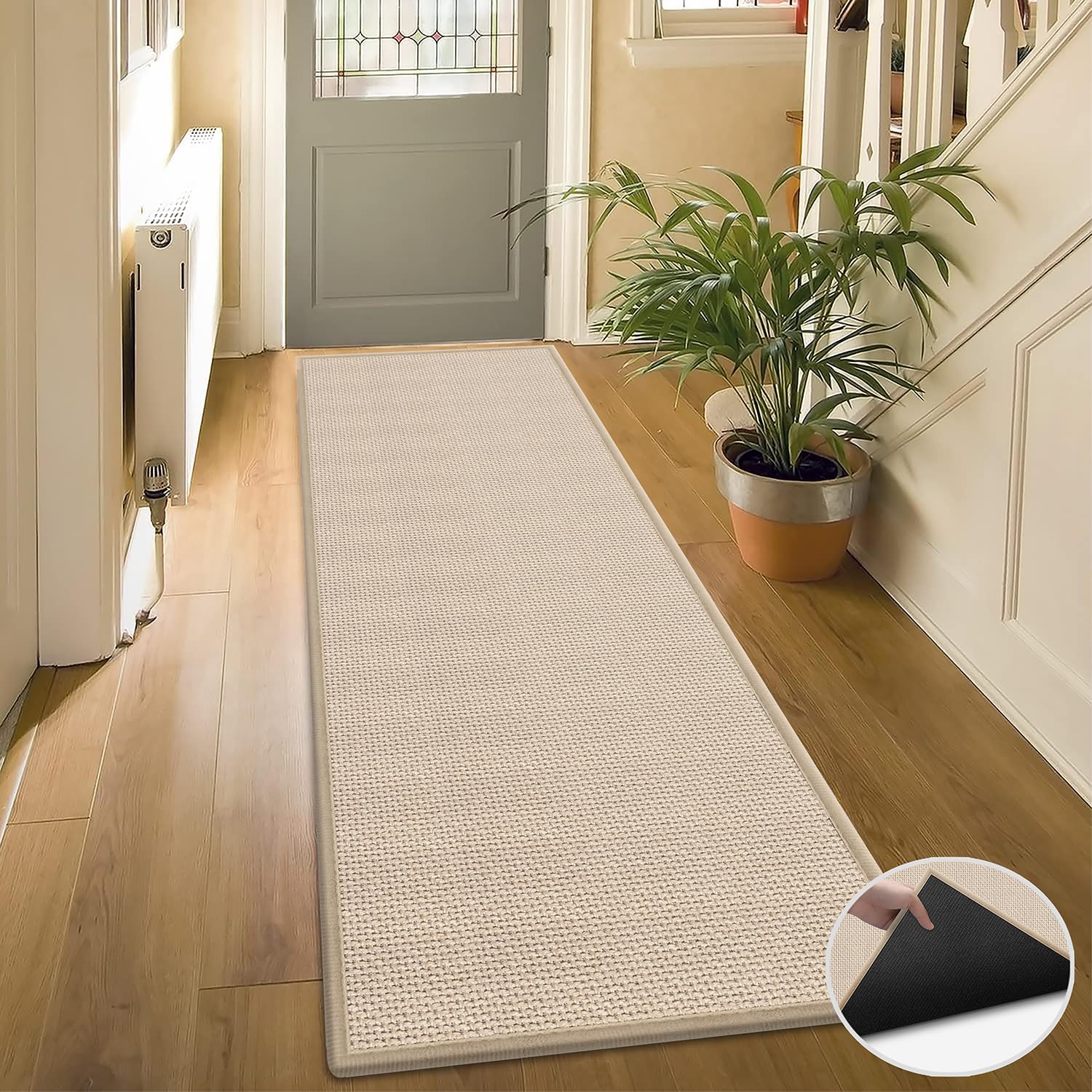 Amazon.com: GOYLSER Braided Rug Runners for Hallways Non Slip, Water ...