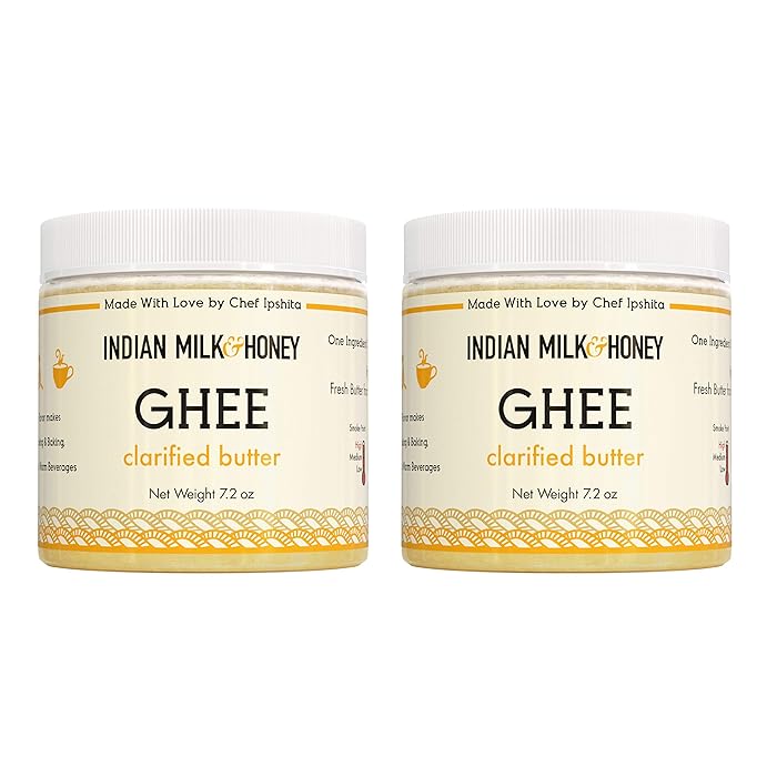 Buy Classic Ghee Butter, Grass-Fed by Indian Milk & Honey, 7.2 oz x 2 ...