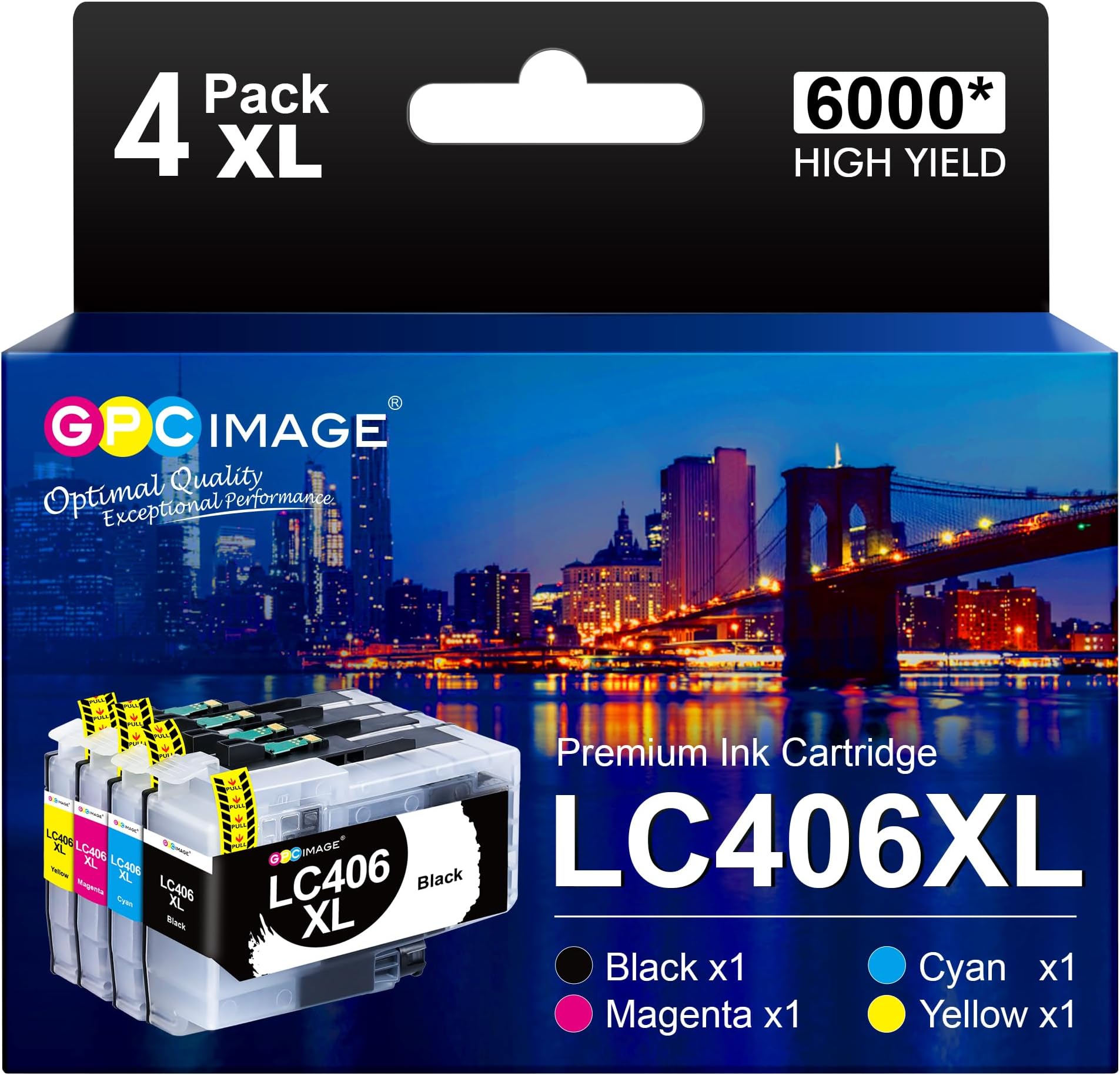 GPC Image LC406XL High Yield Ink Cartridge for Printer for LC406 Ink ...