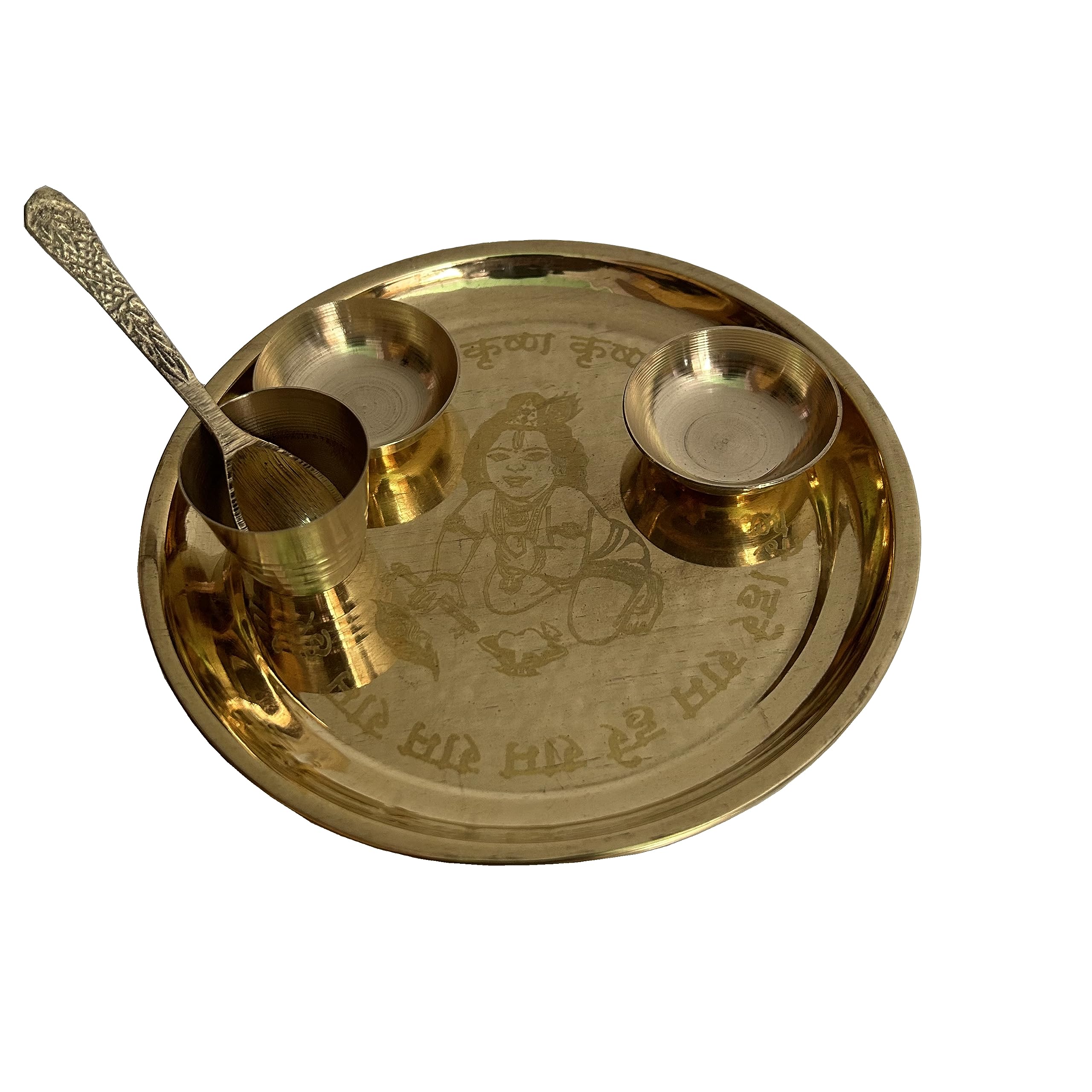 Buy brass ladoo gopal bhog thali Pooja thali janmashtami Laddu gopal ...