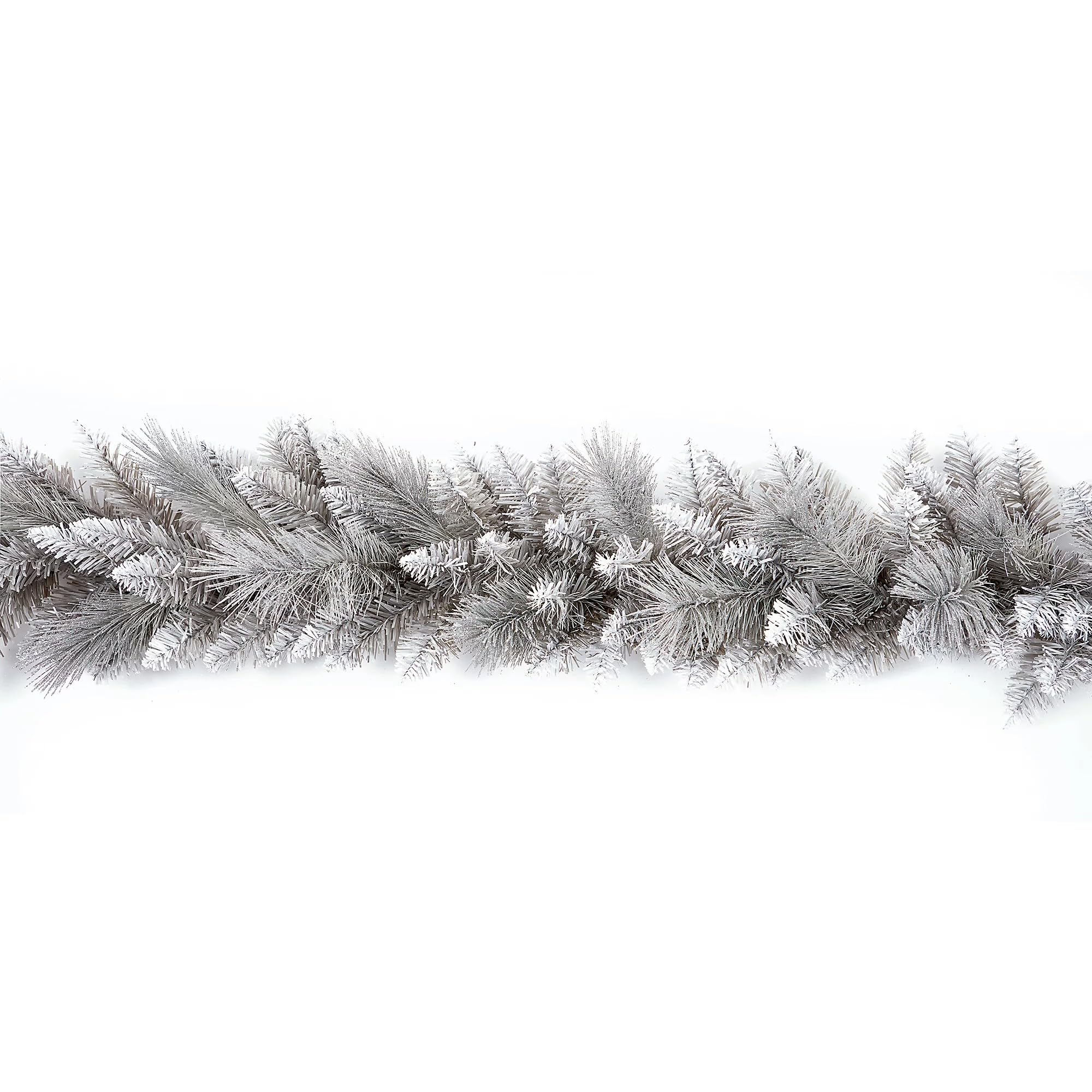 Premier Decorations 1.8m Silver Tipped Glitter Garland : Amazon.co.uk ...