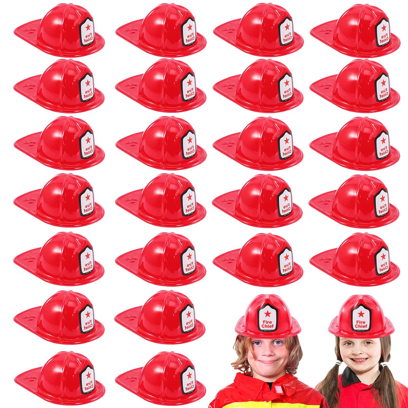 Amazon.com: exinddea 24 PCS Firefighter Hats for Kids,Kids Firefighter ...