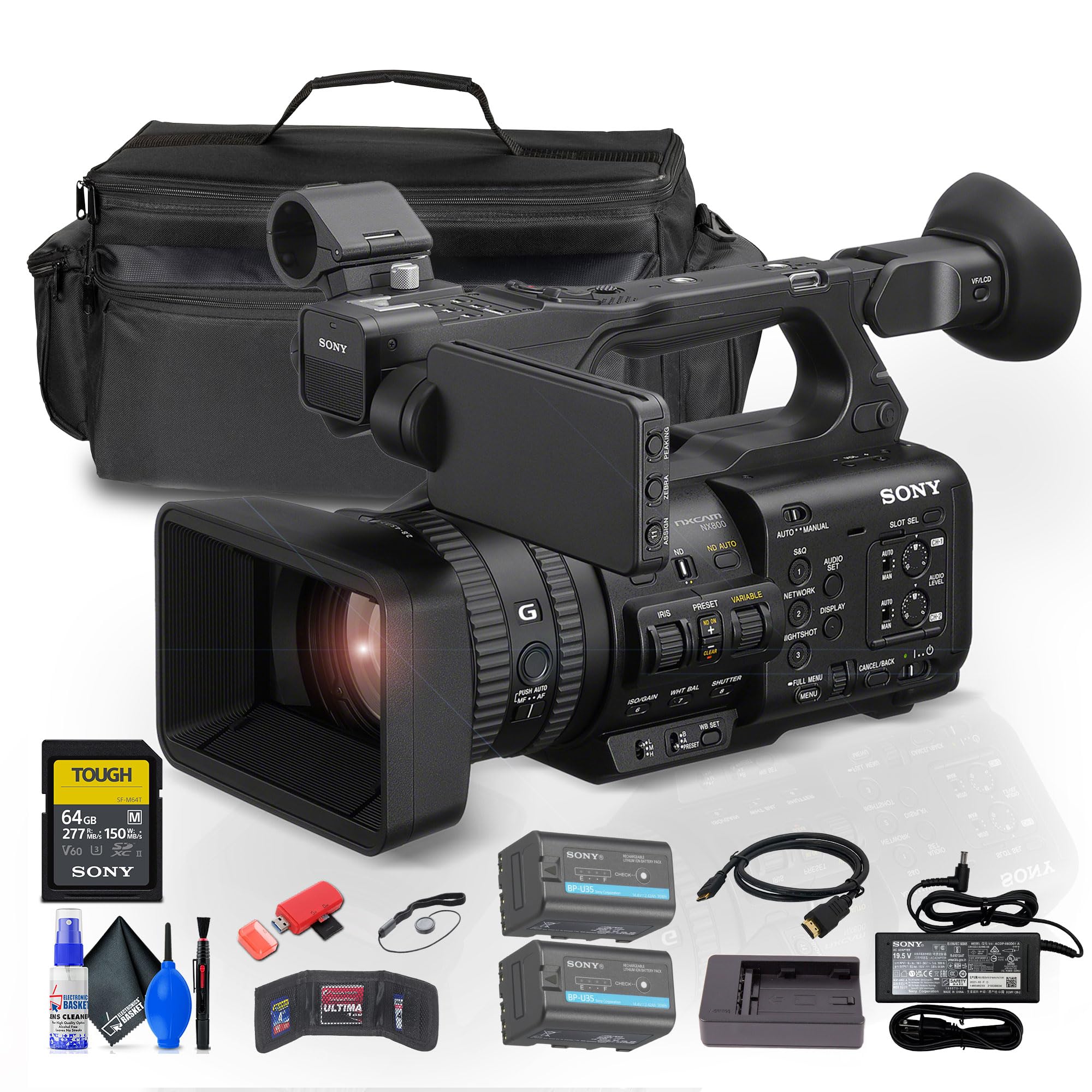 Amazon.com: Sony PXW-Z200 4K 1" CMOS Sensor XDCAM Camcorder + BP-U35 ...