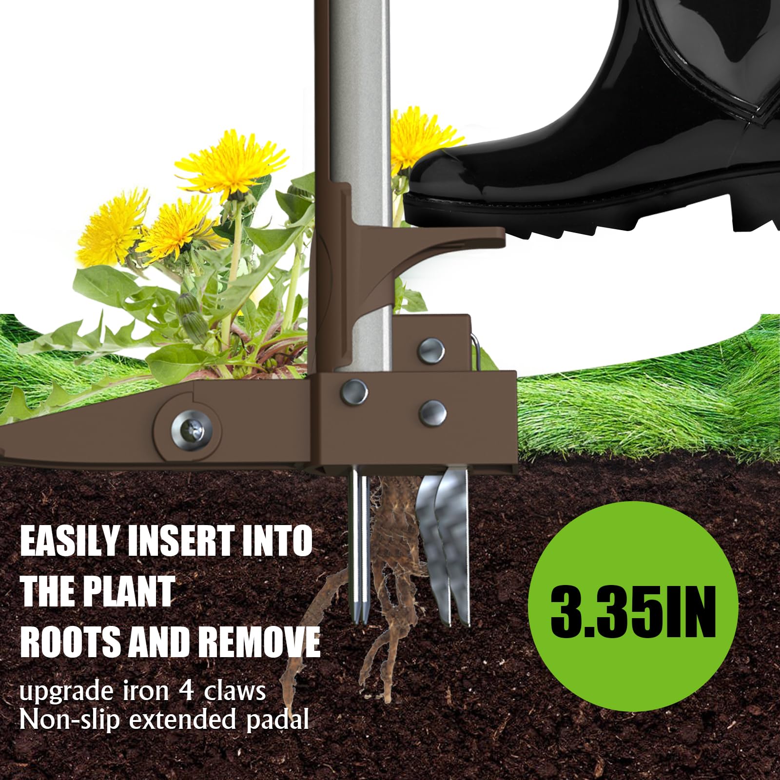 Snapklik.com : Weed Puller Tool, Stand Up Weeder Puller, 40inch Long ...