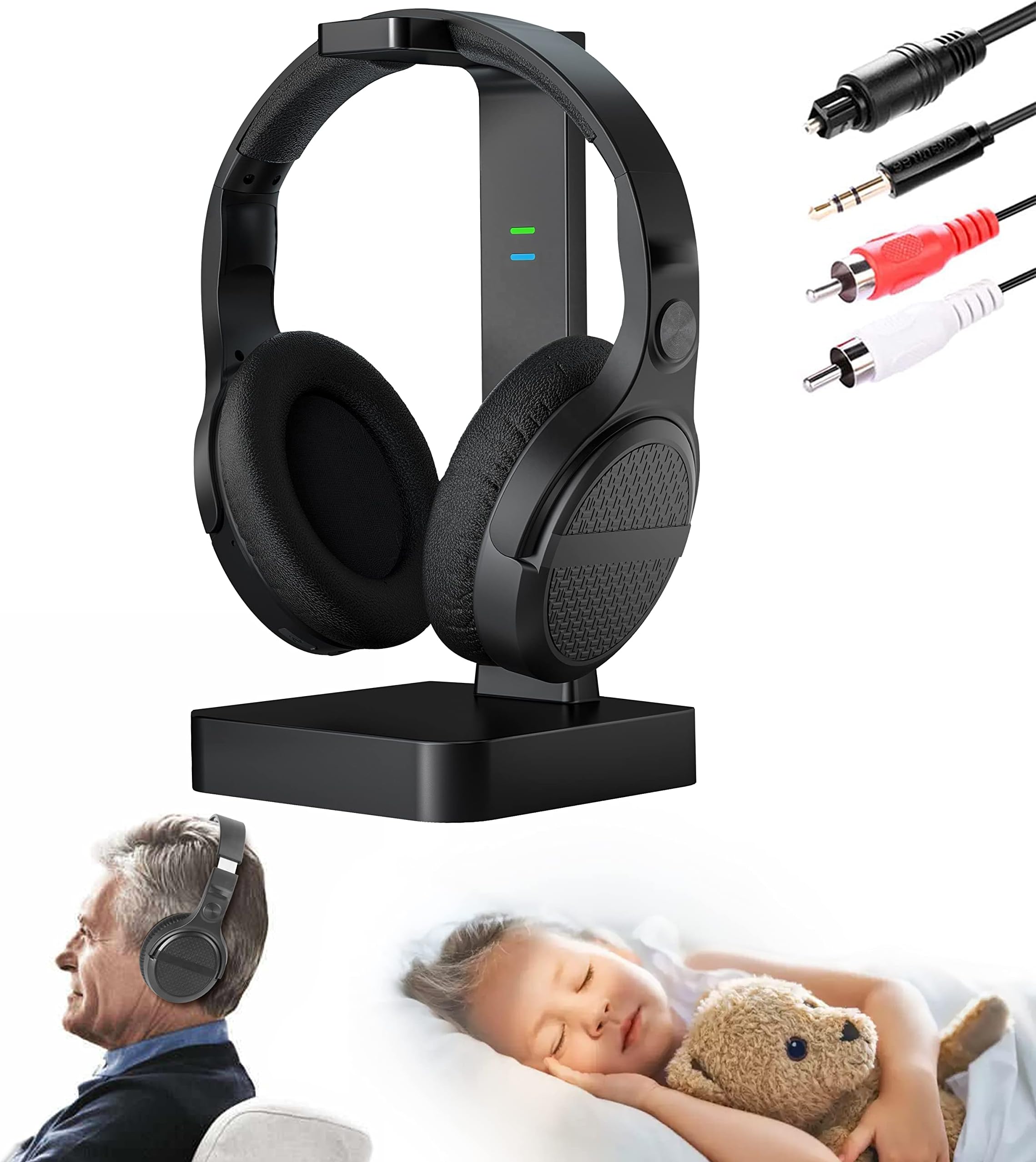 Amazon.com: ANSTEN Wireless Headphones for TV Watching with Digital ...