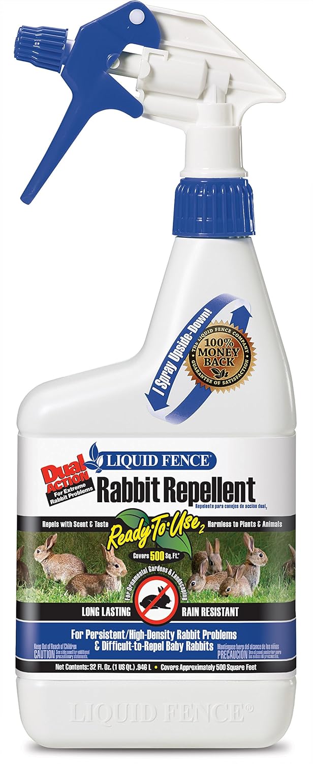 Amazon.com: Liquid Fence Dual Action Rabbit Repellent Ready-to-Use2, 32 ...