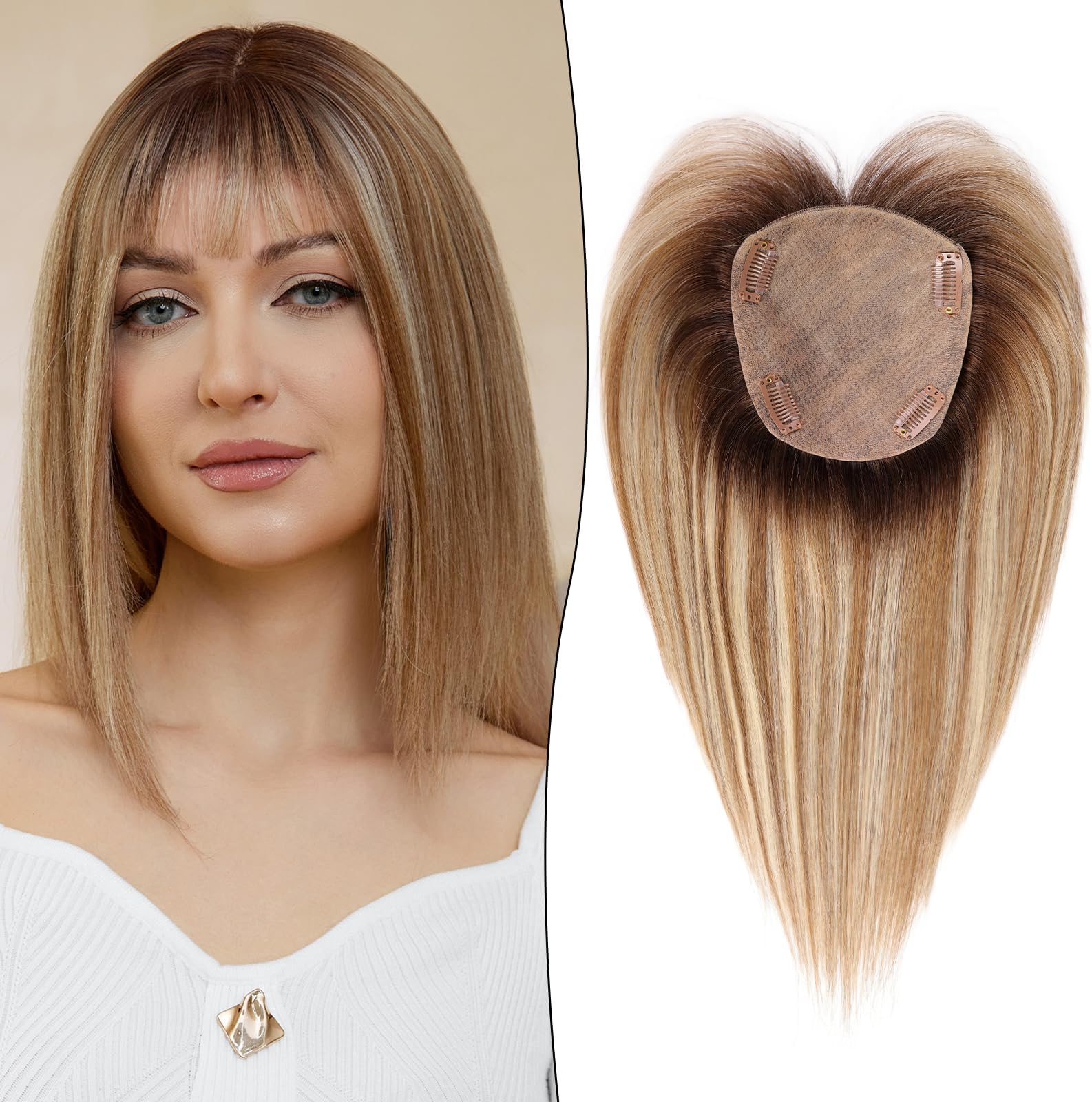 Amazon.com : MorningWigs Hair Toppers for Women 100% Remy Human Hair ...
