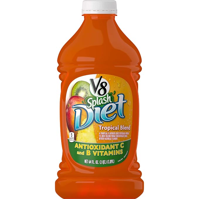 Amazon.com : V8 Splash Diet Tropical Blend, 64 oz. Bottle : Grocery ...