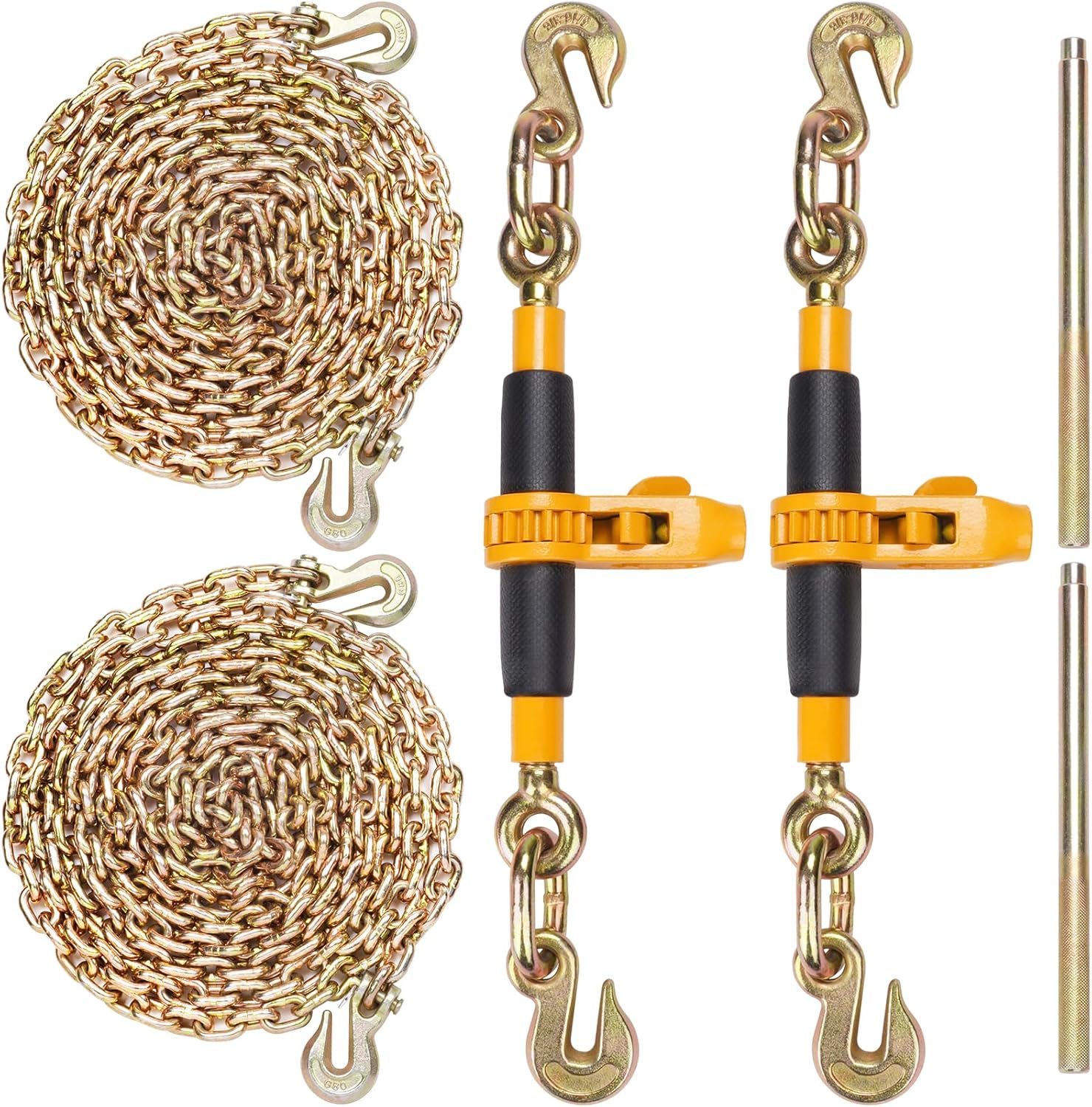 Brandclub - VEVOR Ratchet 2PCS 3/8"-1/2" Heavy Duty, G80 12000 lbs ...