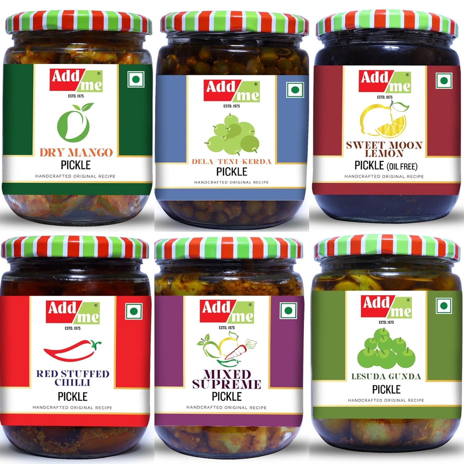 Add me Rajasthani Marwadi Pickle combo pack 6 in 1 Add me Dry Mango ...