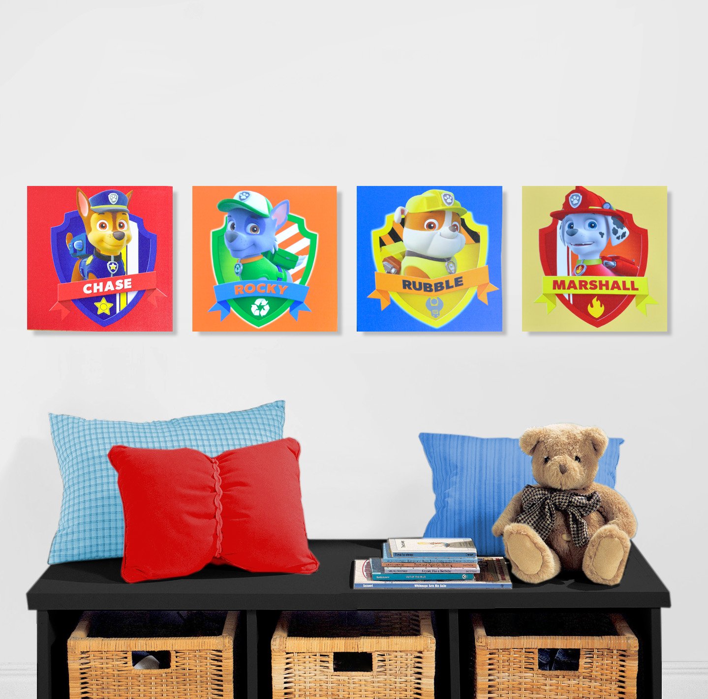 Nickelodeon Paw Patrol Square Canvas Wall Art 11" Toy (Pack of 4)