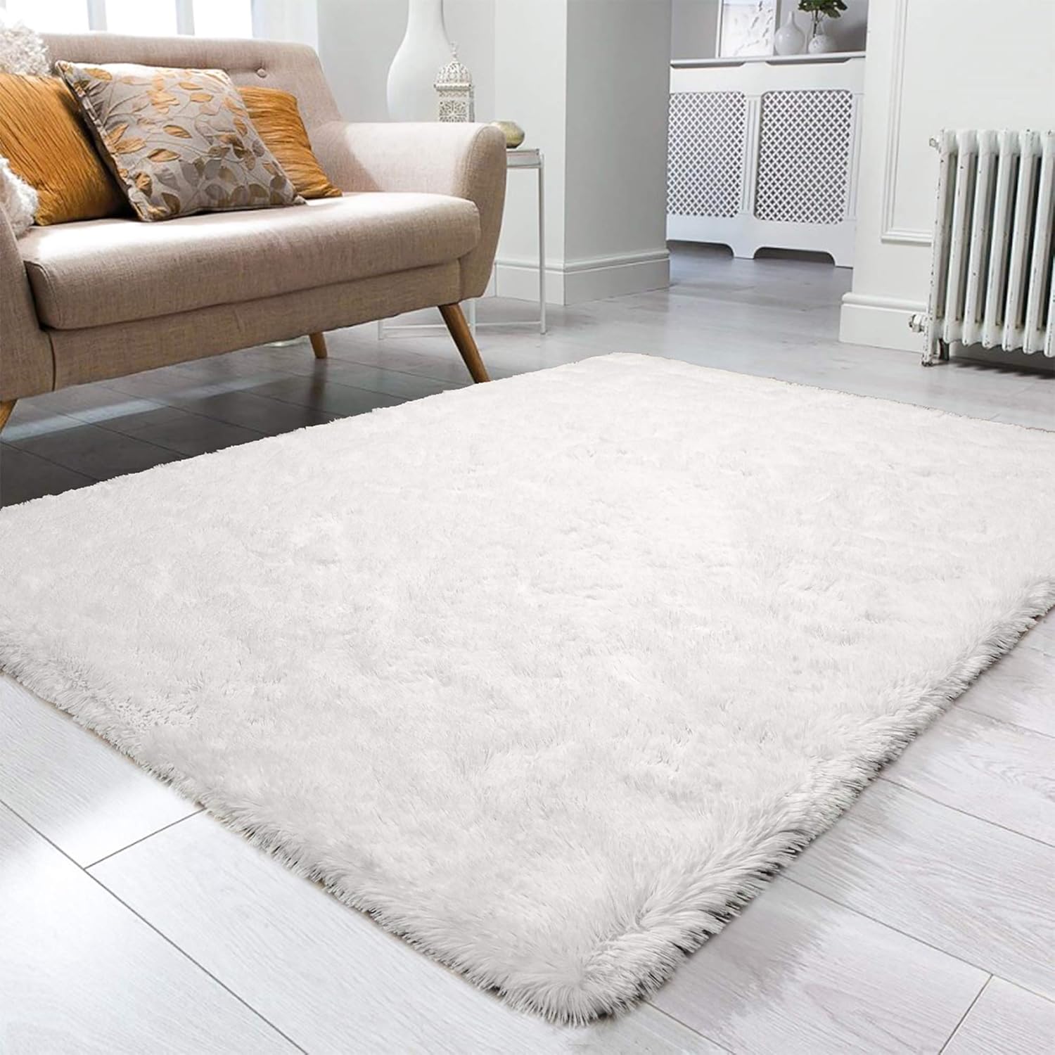 Amazon.com: Ompaa Fluffy Rug, Super Soft Fuzzy Area Rugs for Bedroom ...