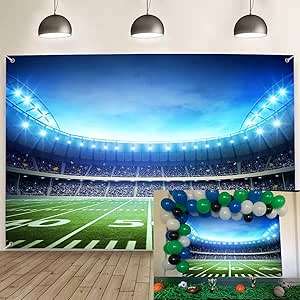 Amazon.com : JuneGrow Football Backdrop 71x43in Sport Theme Party ...
