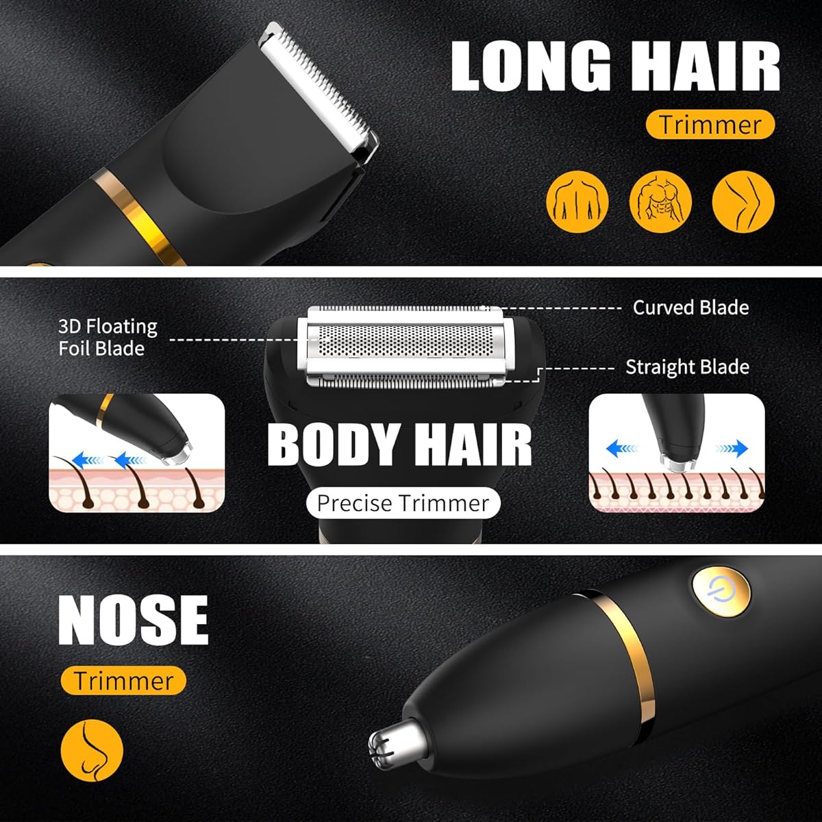 $5/mo - Finance Manscape Body Trimmer for Men, 3 in 1 Men's Grooming ...