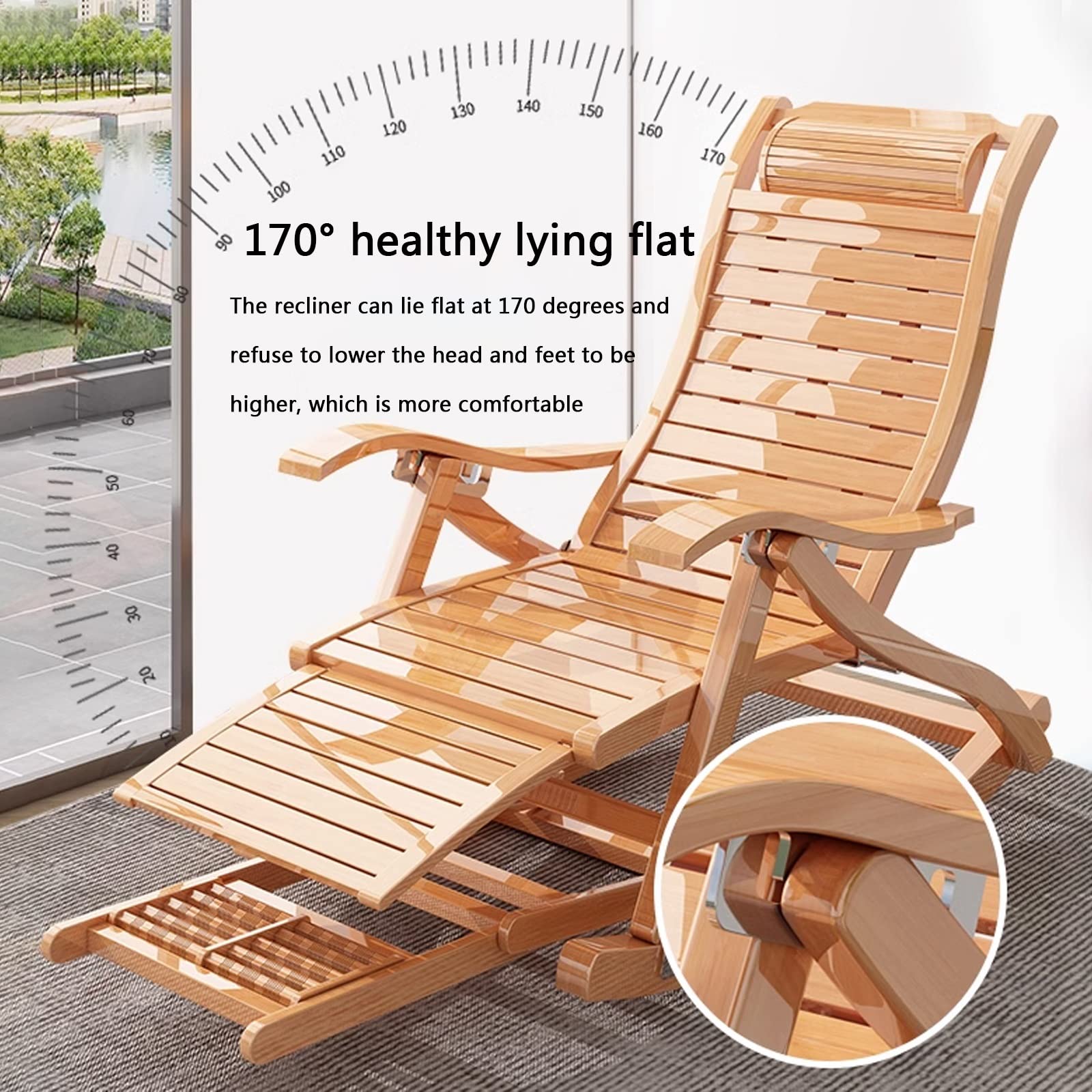Bamboo Recliner Chair Bamboo Recliner Folding Chair Adult Lunch Break