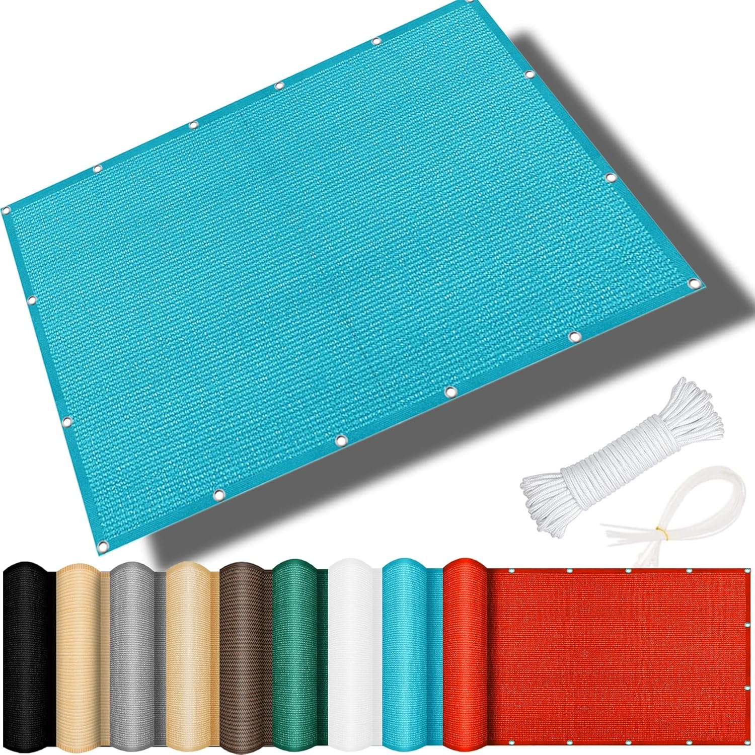 Awning with Mounting Ropes, 130 x 150 cm, HDPE, Weather-Resistant ...