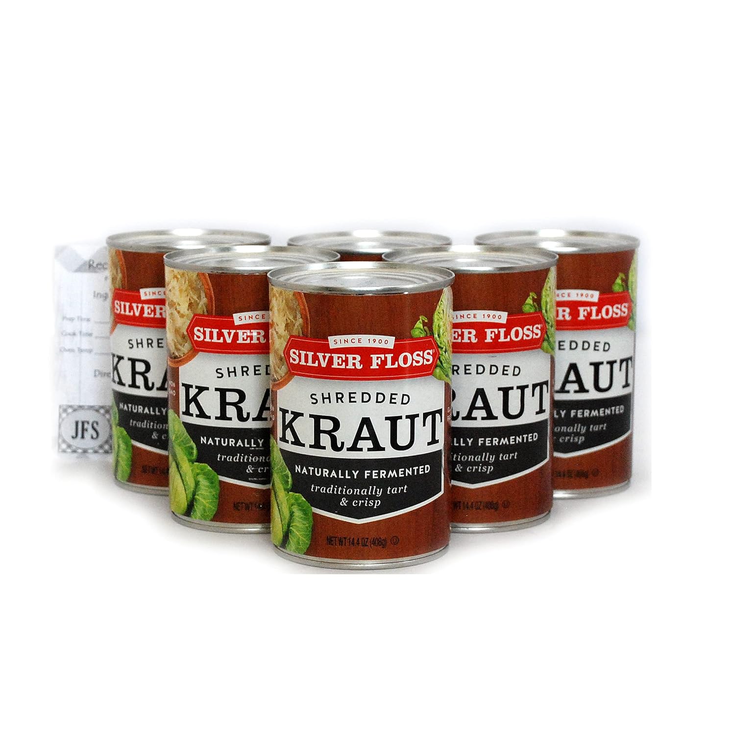 Amazon.com : Silver Floss Shredded Kraut Bundle - 6 x 14.4 Oz Cans of ...