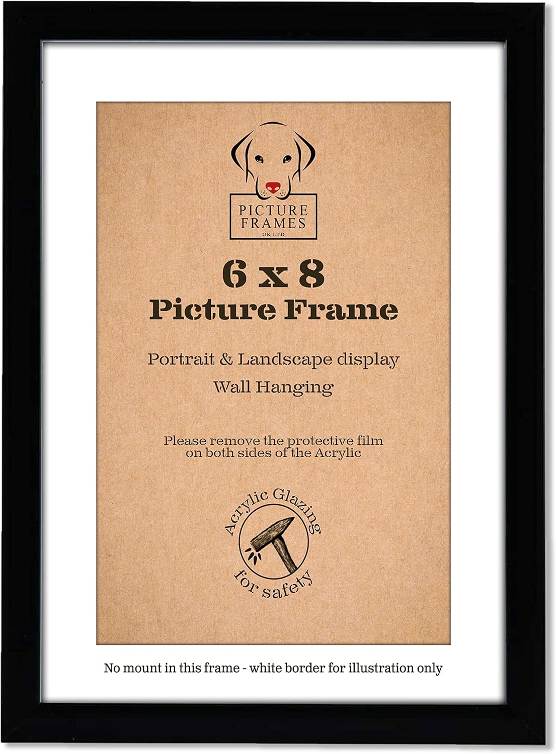 8x6 Photo Frame Black - Photo Frames 8x6, 6x8 Photo Frame, 8 x 6 Photo ...