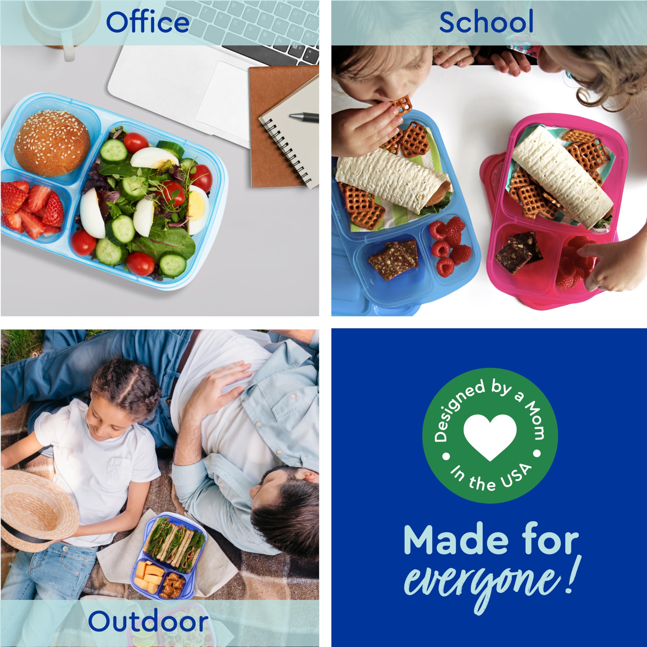 Snapklik.com : EasyLunchboxes - Original Stackable Lunch Boxes ...