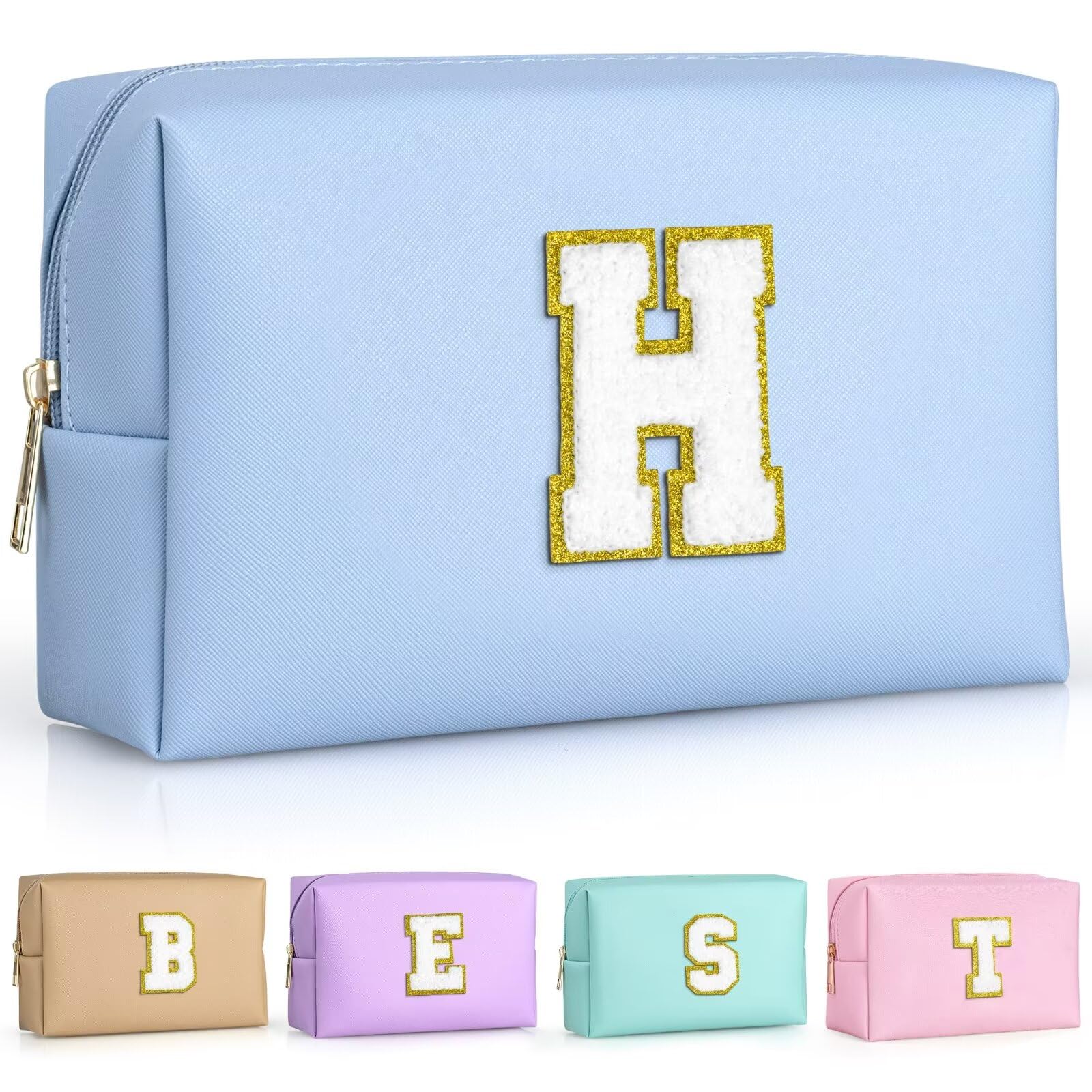 Amazon.com: TOPEAST Preppy Bag, Monogrammed Makeup Bags with Zipper ...