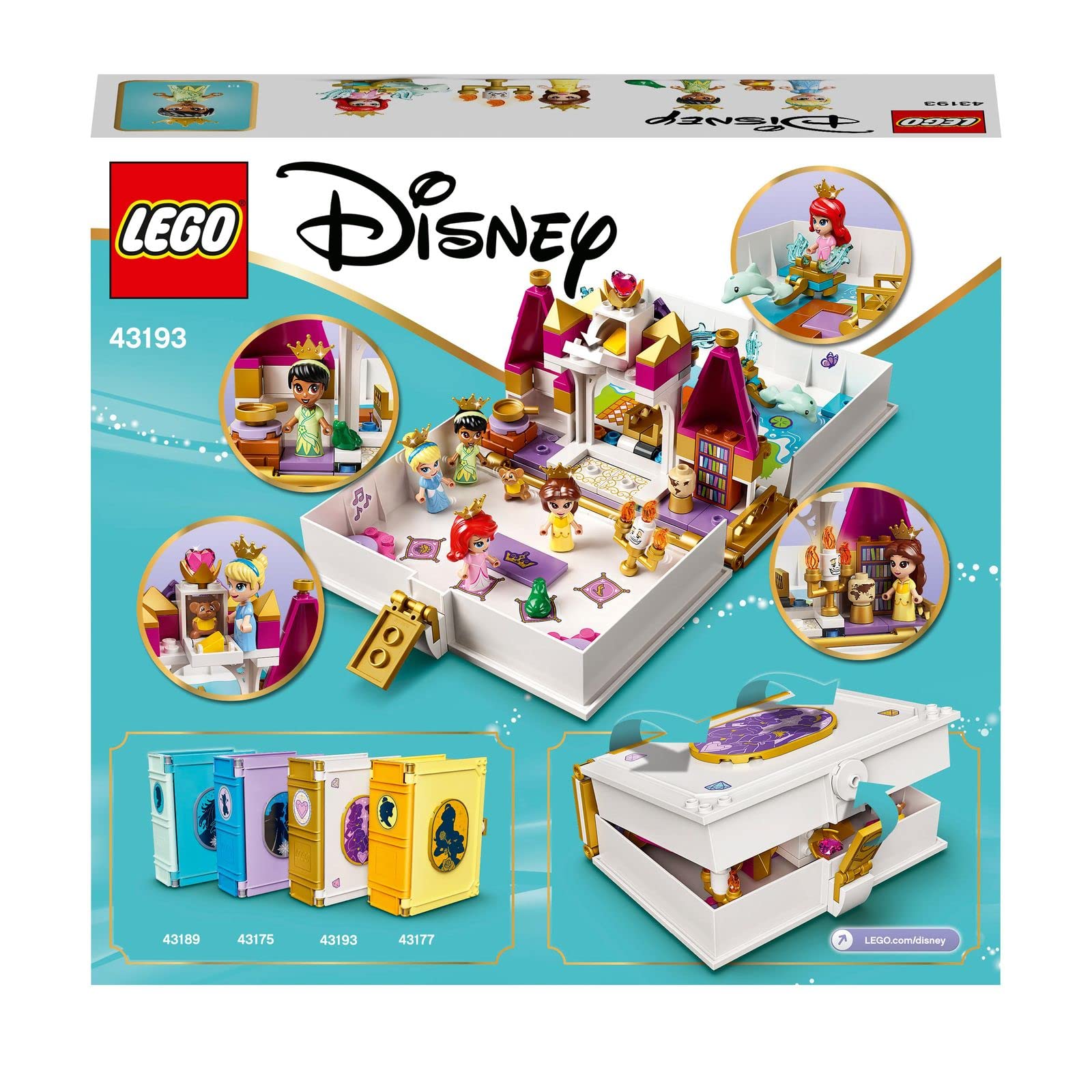 LEGO 43193 Disney Princess Ariel, Belle, Cinderella and Tiana’s ...