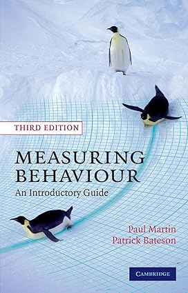 Measuring Behaviour: An Introductory Guide: Amazon.co.uk: Martin, Paul ...
