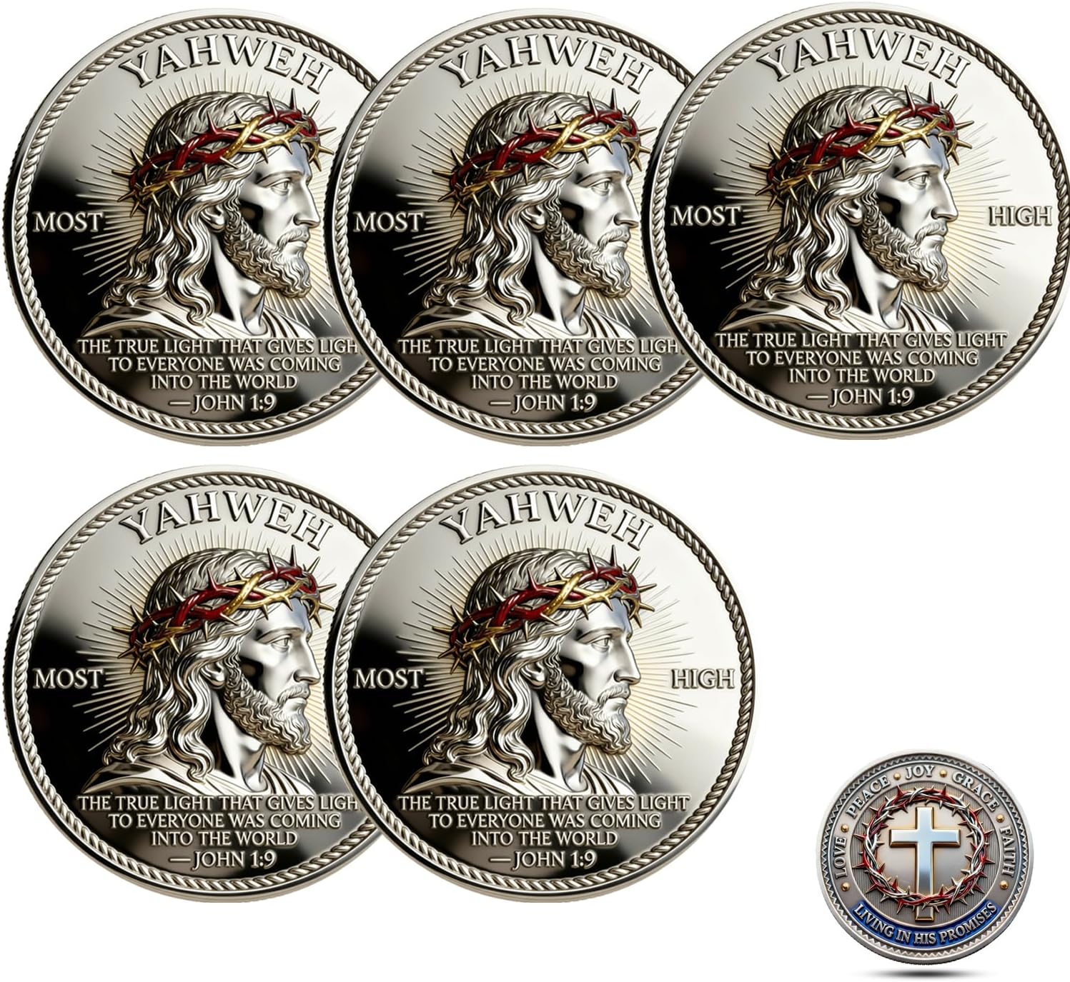 Amazon.com: Yahweh Most High Christian Challenge Coin, Jesus Faith Coin ...