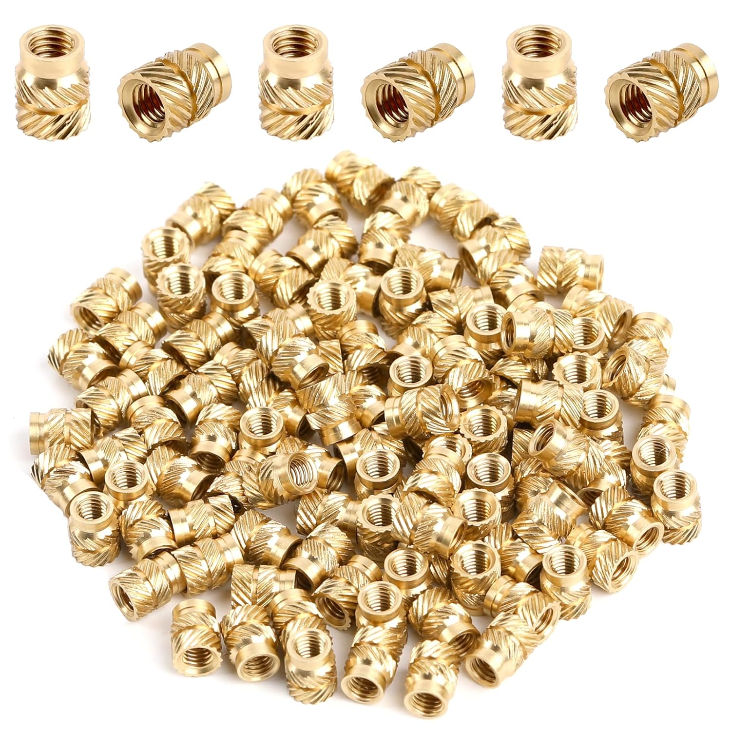 120 Pcs 3D Printing Brass Nuts, M3 x 4.6mm x 5.7mm Brass Threaded ...