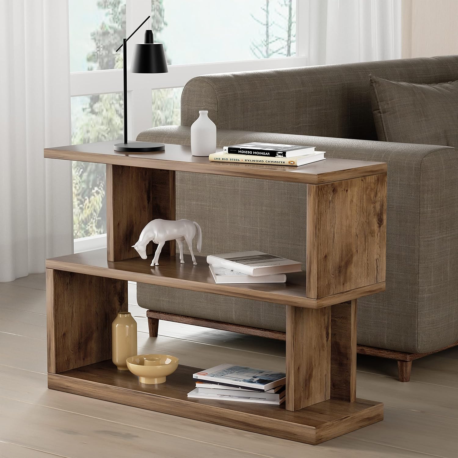 Amazon.com: Tmtourh 35.4" Console Table Sofa Side Table, 3 Tier TV ...