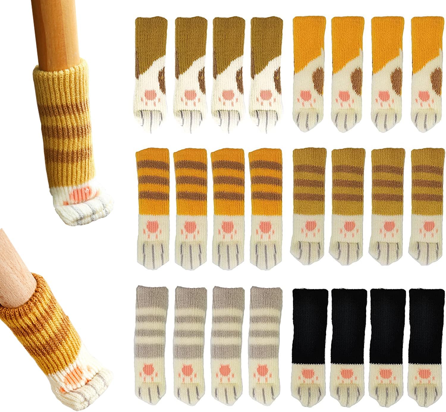 Cat Paw-Shape Chair Leg Protectors for Hardwood Floors and Furniture ...
