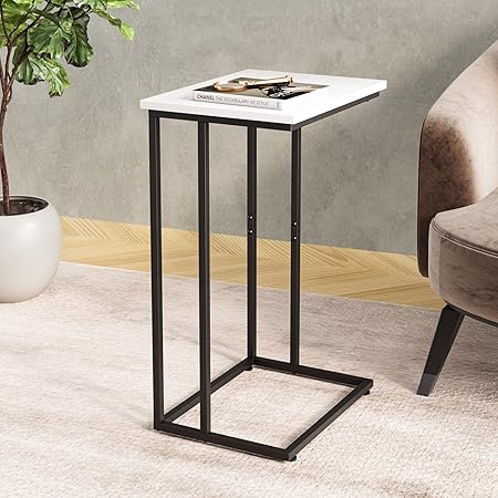 Amazon.com: WOODEEM C-Shaped End Table, Black C Table for Couch and Bed ...