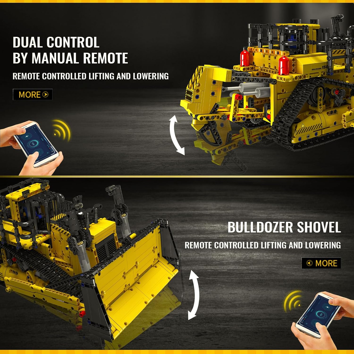 Mould King 15071 RC Cat Bulldozer Juego de construcción para adultos ...