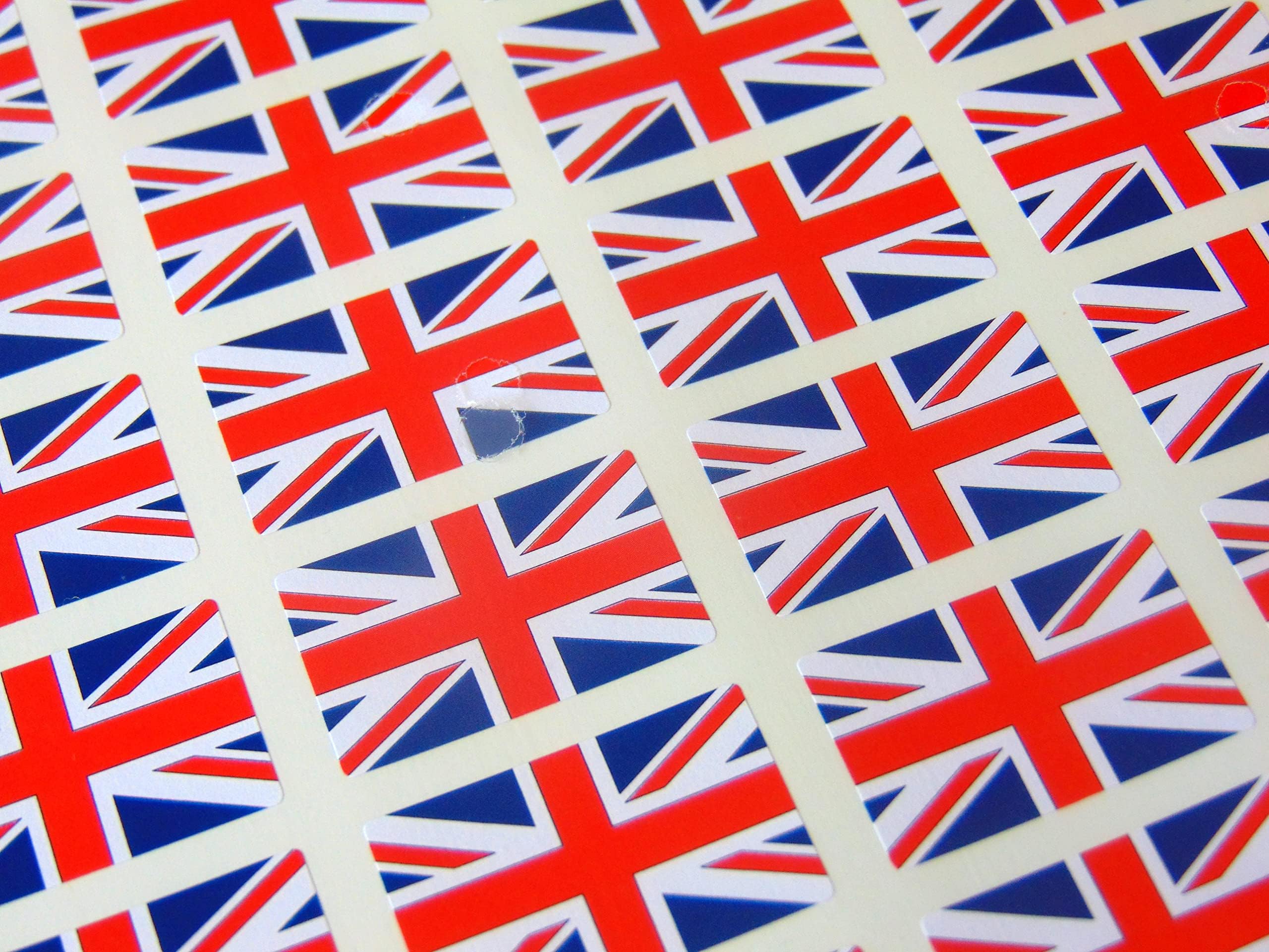 Pack of 60, 33x20mm, Union Jack British Self-Stick GB Flag Labels Great ...