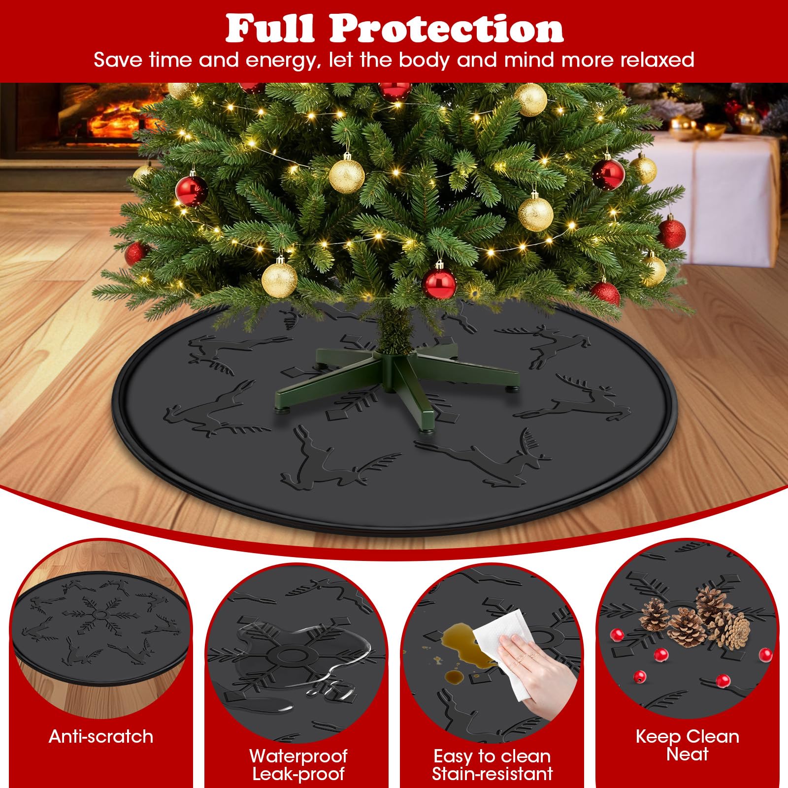 Snapklik.com : Silicone Christmas Tree Mat, Waterproof Christmas Tree ...