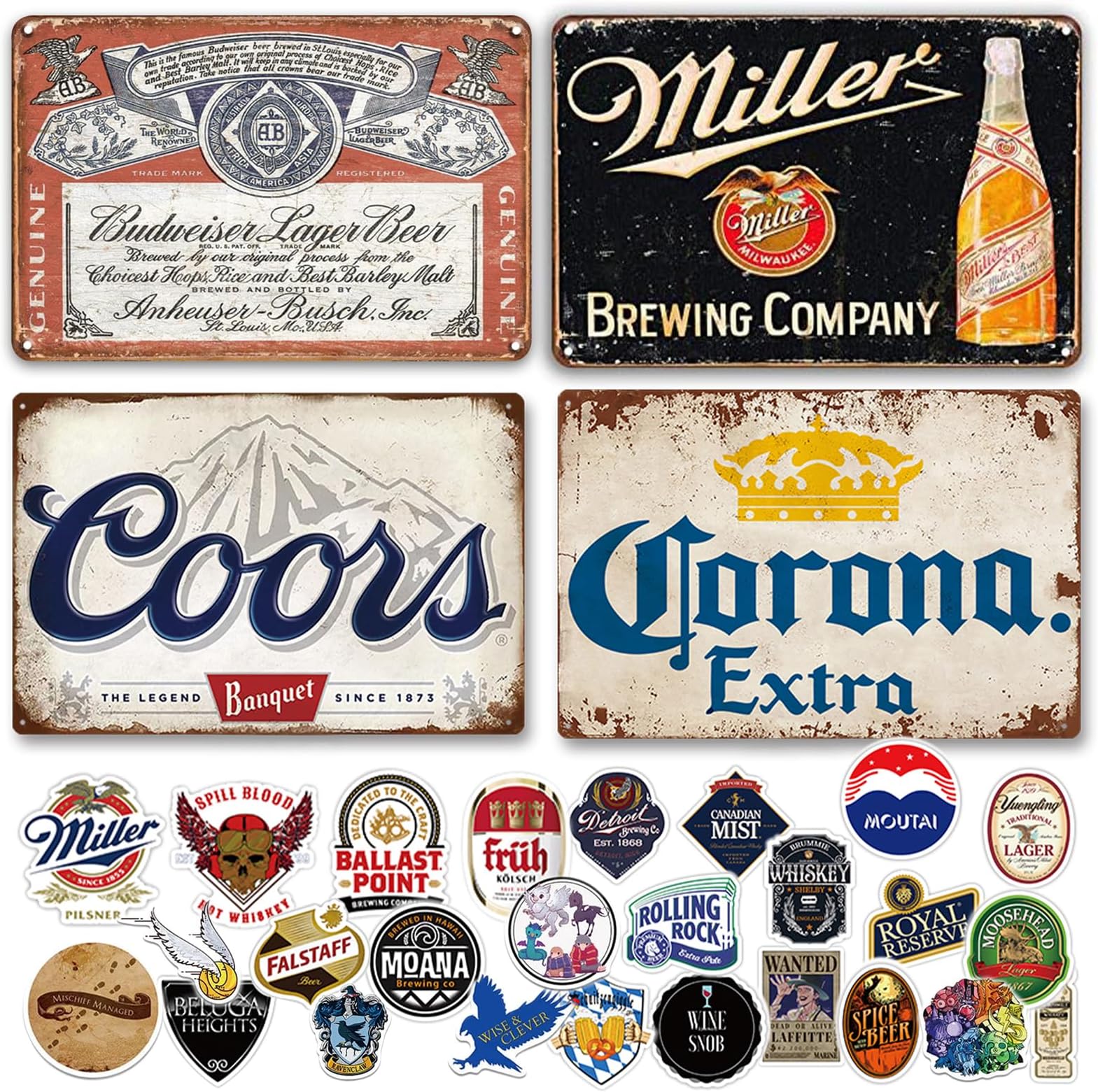 Amazon.com: Beer Glass Types Chart Metal Sign Bar Wall Decor, Type of ...