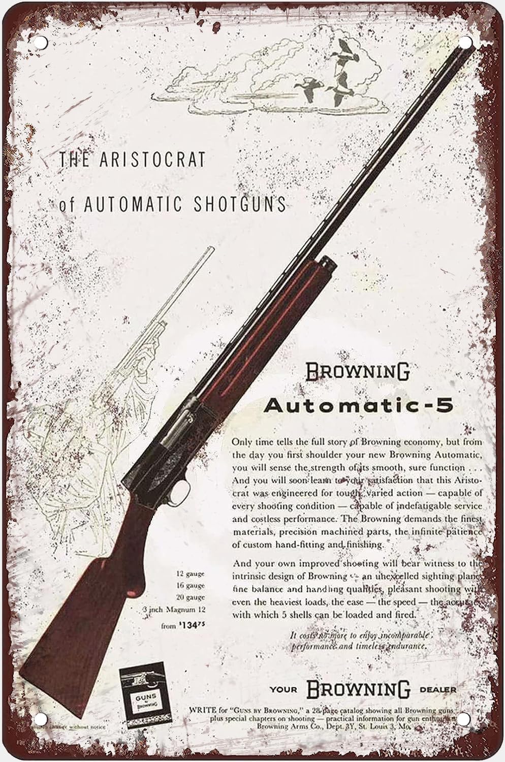 Amazon.com: 1958 Vintage Hunting Rifle Inspired Automatic 5 Shotgun ...