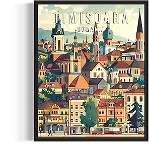 Amazon.com: Timisoara Romania Art Print Poster, Europe City Skyline ...