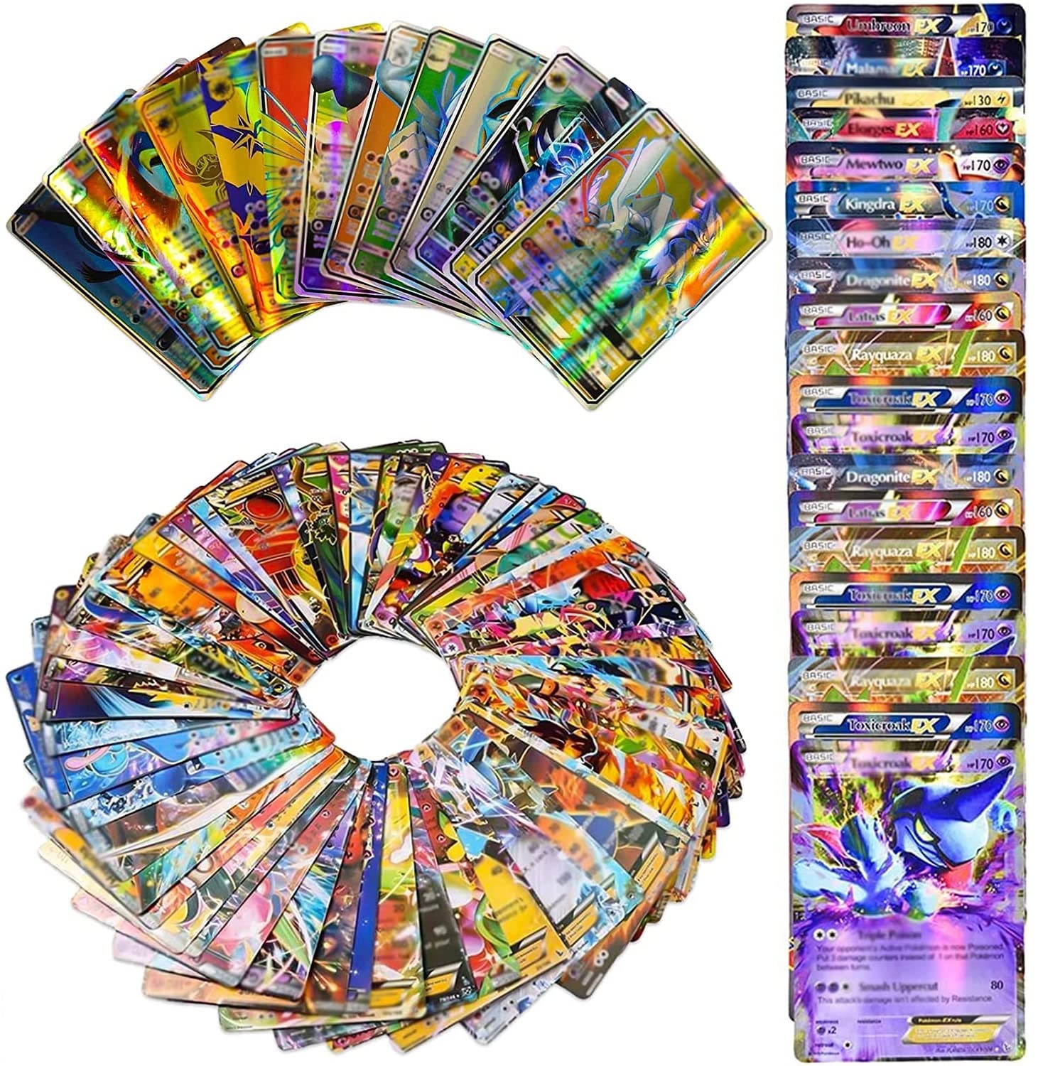 Buy 100pcs Cartoon Card, VMAX Card, Ultra Beast GX EX Cards, 60V+40Vmax ...