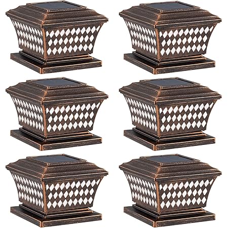 Classy Caps SL094 Copper Plated Ambience Solar Post Cap for 4" x 4 ...