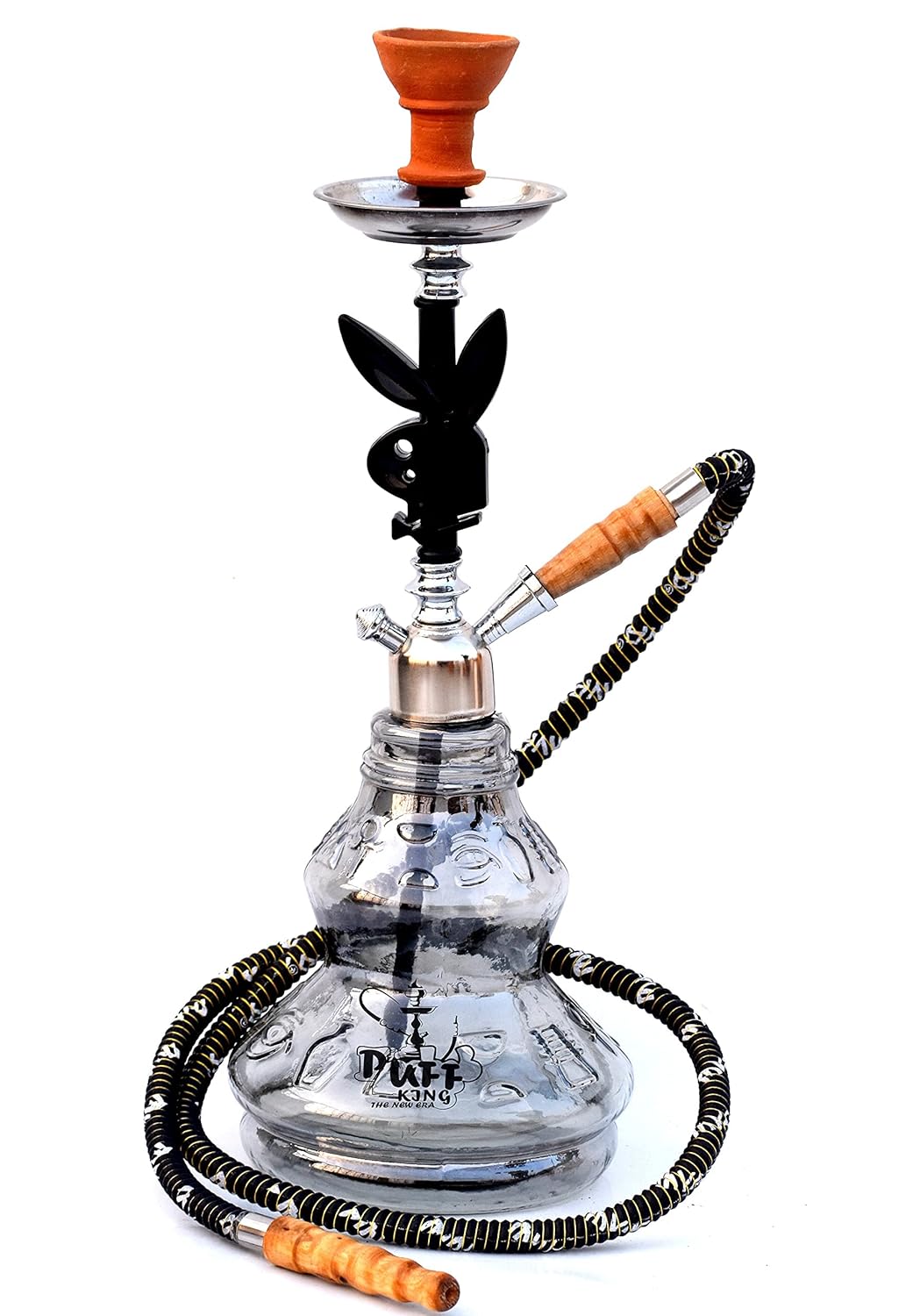 Buy Puff King Hookah Pot Set, Flavour Sheesha Play Boy Glass Pot for ...