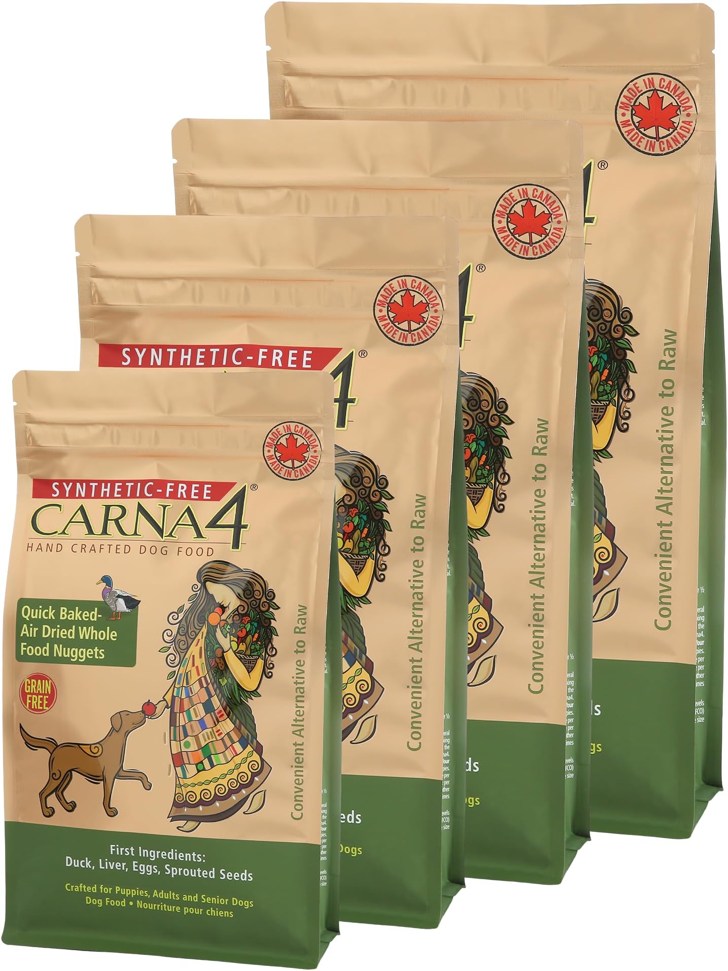 Carna4 Hand Crafted Dog Food, 22-Pound, Duck : Amazon.ca: Pet Supplies