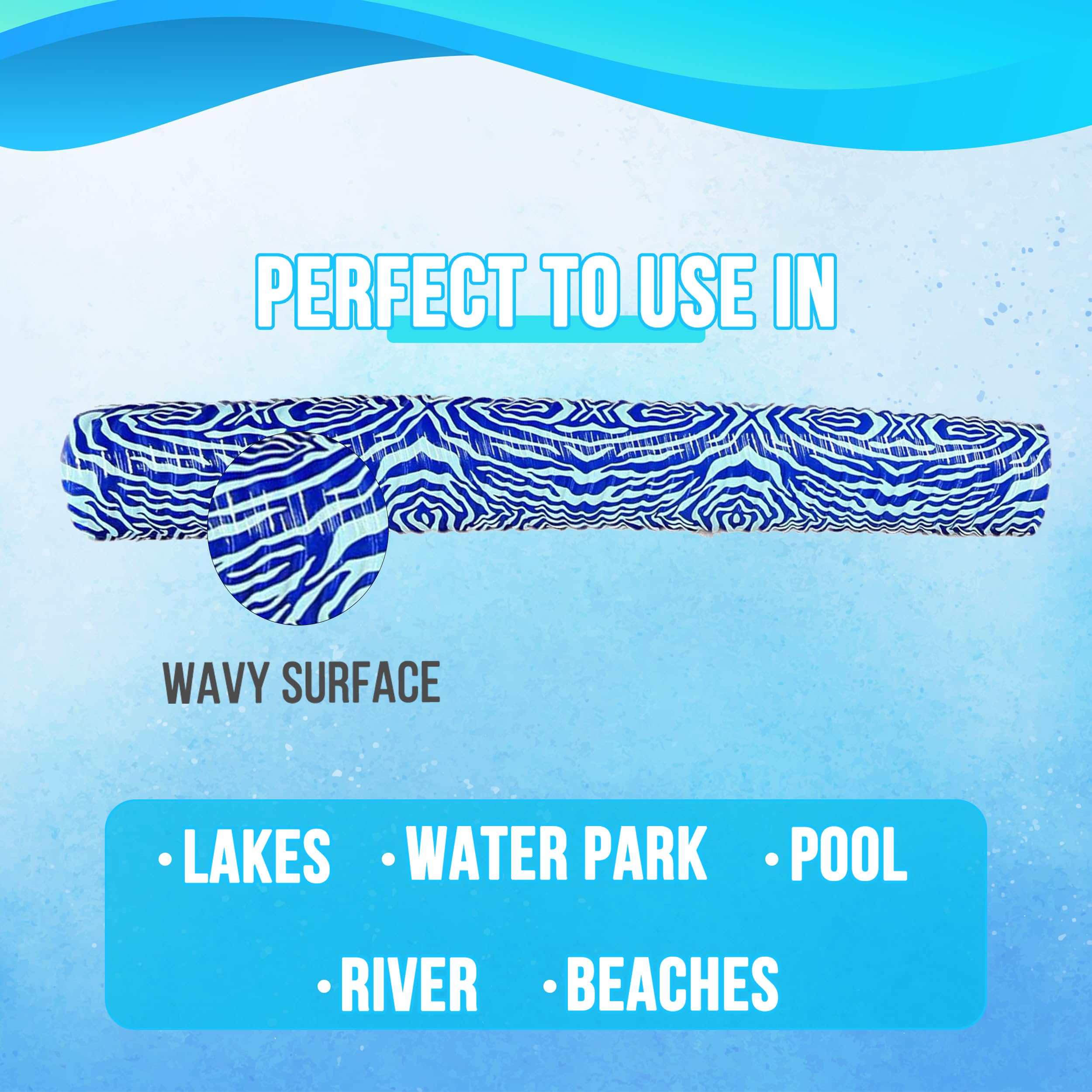 Snapklik.com : VOS Mega Foam Pool Wavy Noodle, Premium & Big, Super ...