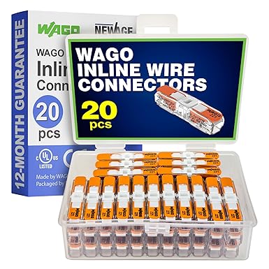 WAGO 221-2401 20pc Inline Compact Splicing Wire Connectors | Includes ...