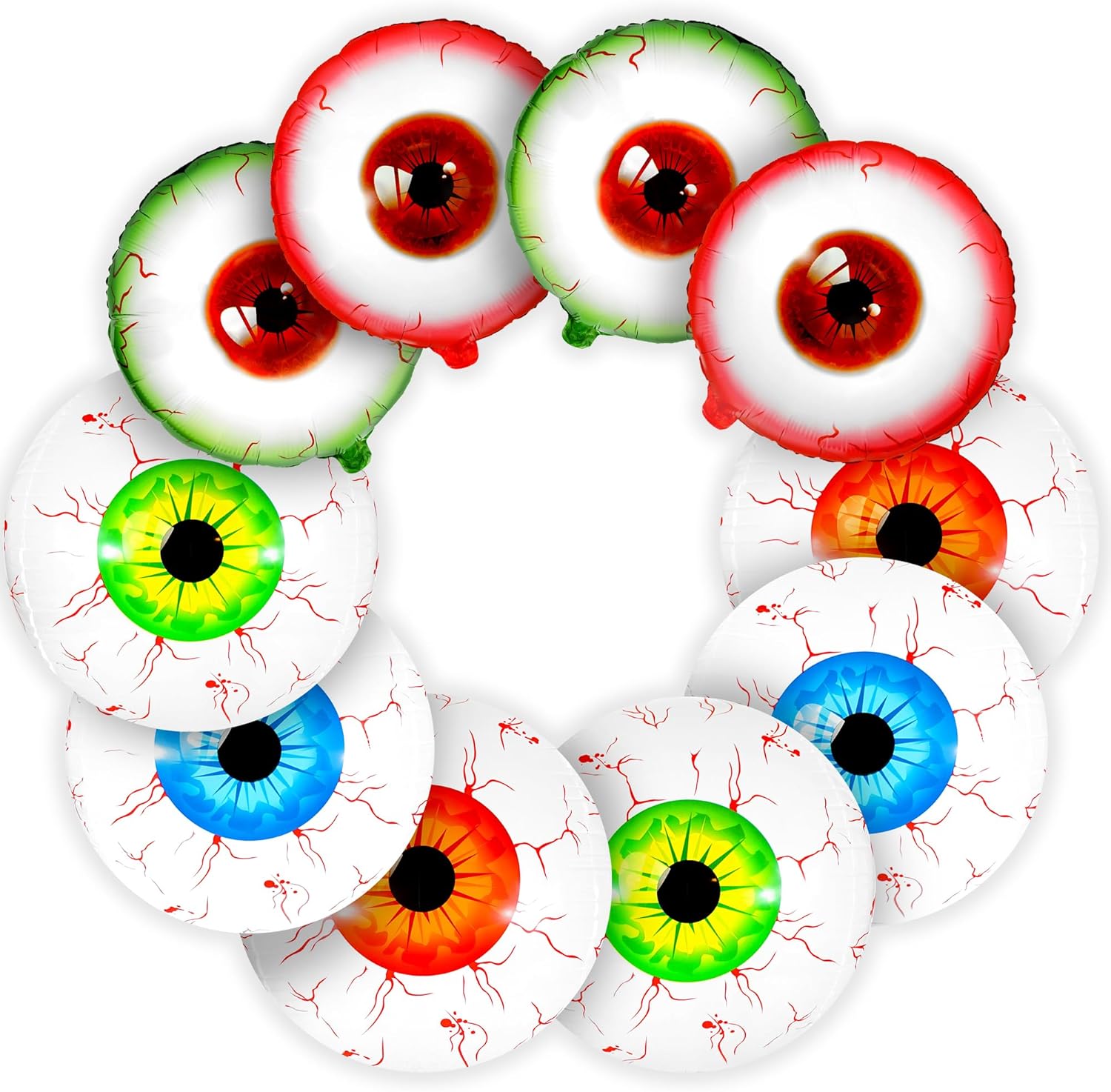 Amazon.com: KatchOn, Halloween Eye ball Balloons Set - Pack of 10 ...